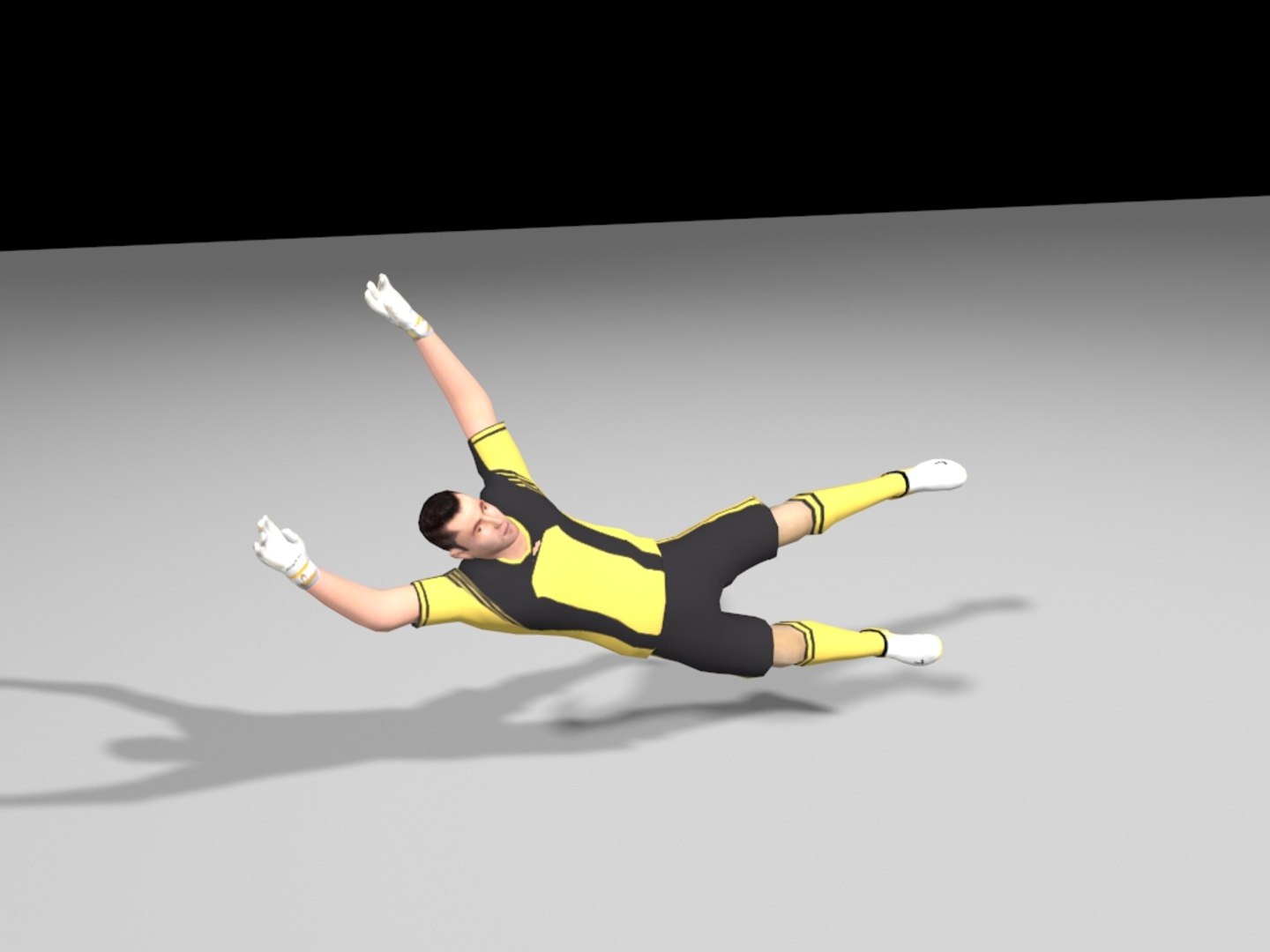 Low-poly Goalkeeper Animation 3d Max