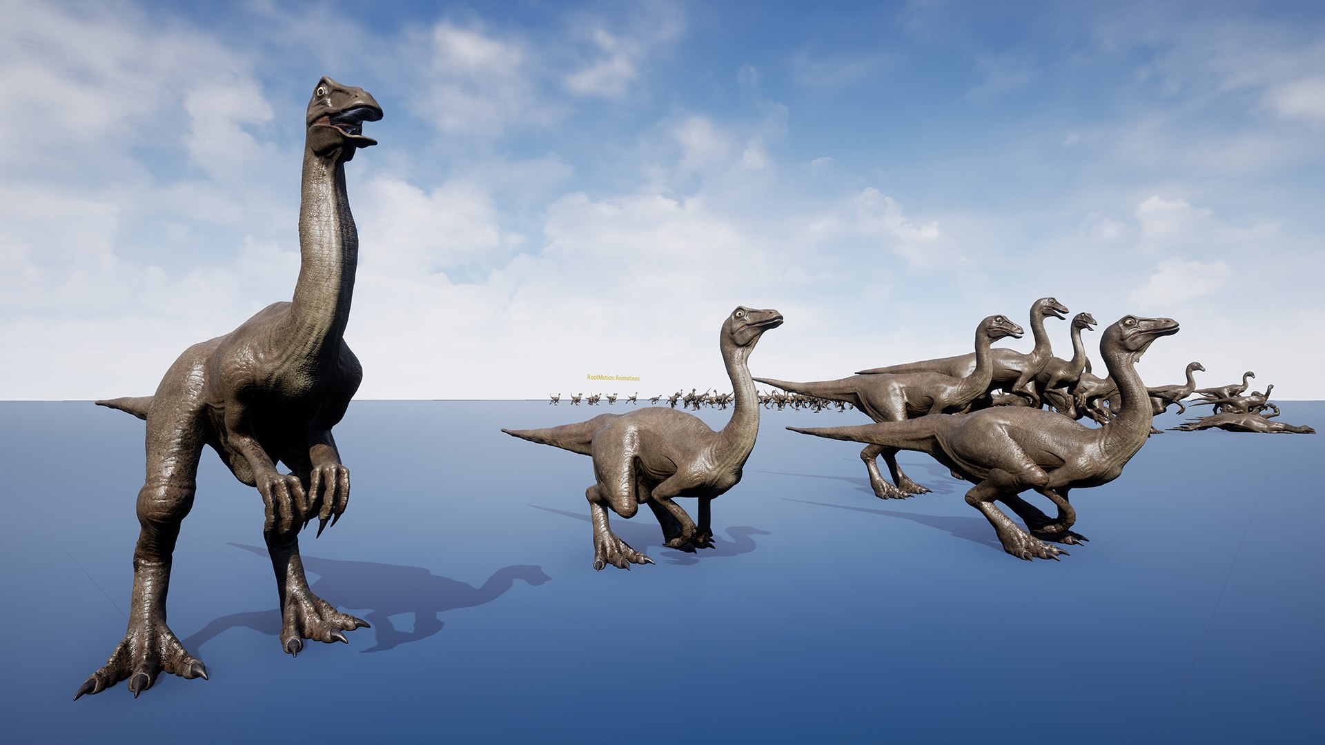 Gallimimus UnrealEngine - Unity - Maya FBX Projects 3D Model ...
