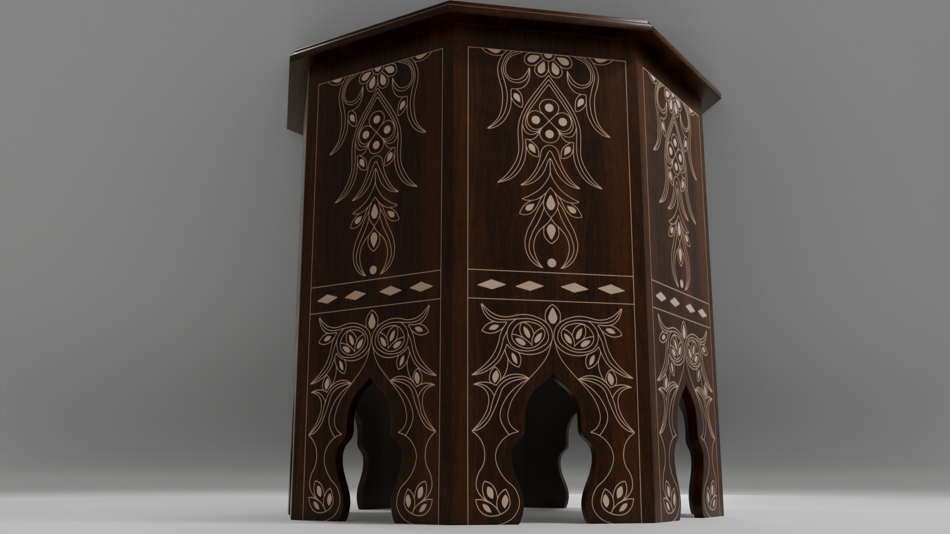 Moroccan Traditional Octagonal Side Table Model - TurboSquid 2259342