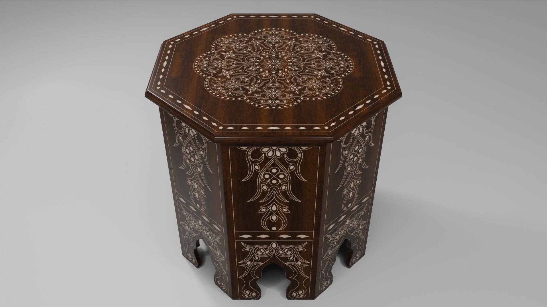 Moroccan Traditional Octagonal Side Table Model - TurboSquid 2259342