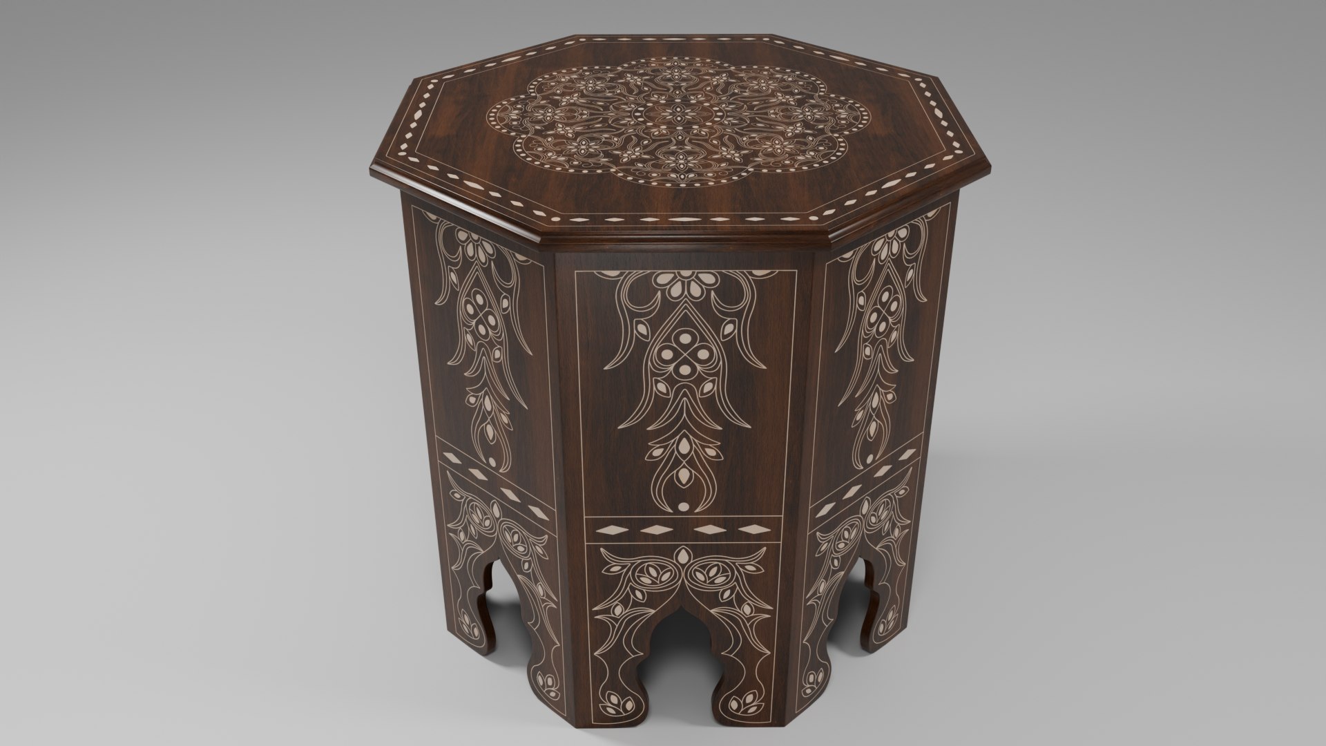 Moroccan Traditional Octagonal Side Table Model - TurboSquid 2259342