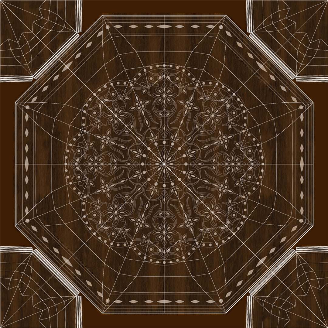 Moroccan Traditional Octagonal Side Table Model - TurboSquid 2259342