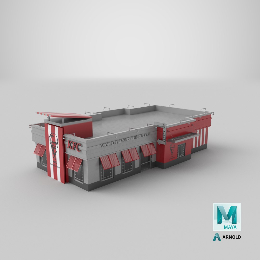 3D KFC Building Model - TurboSquid 2004877