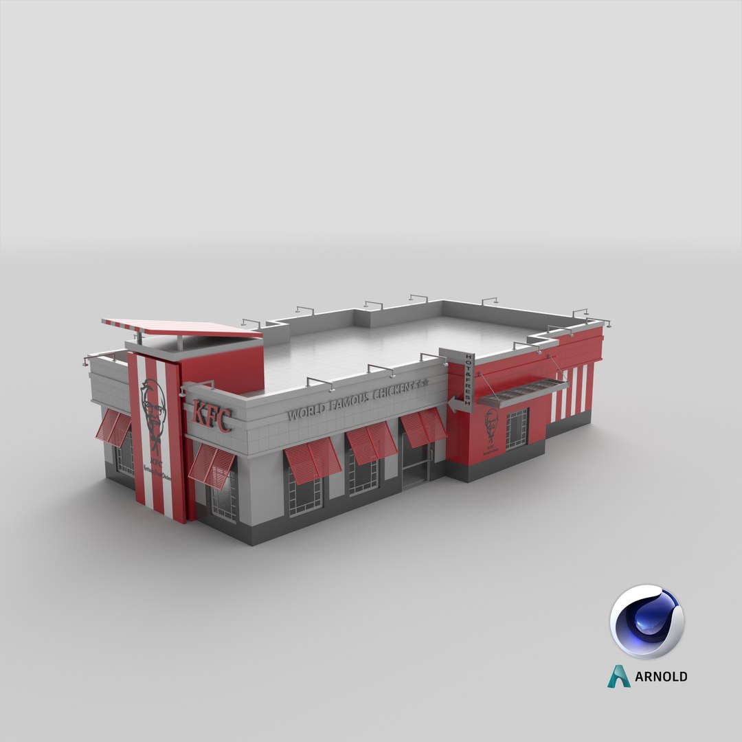 3D KFC Building Model - TurboSquid 2004877