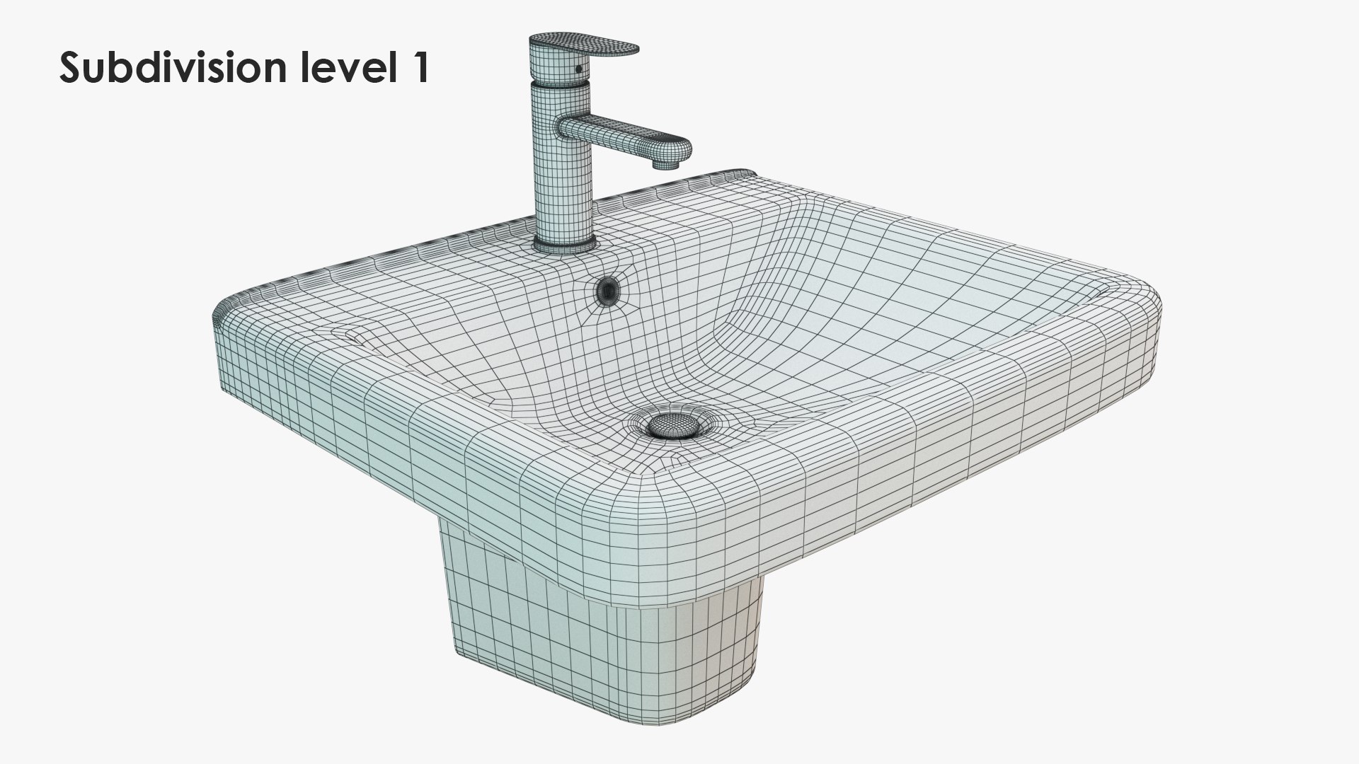 3D Bathroom Wall-hung Washbasin Wash - TurboSquid 1487491