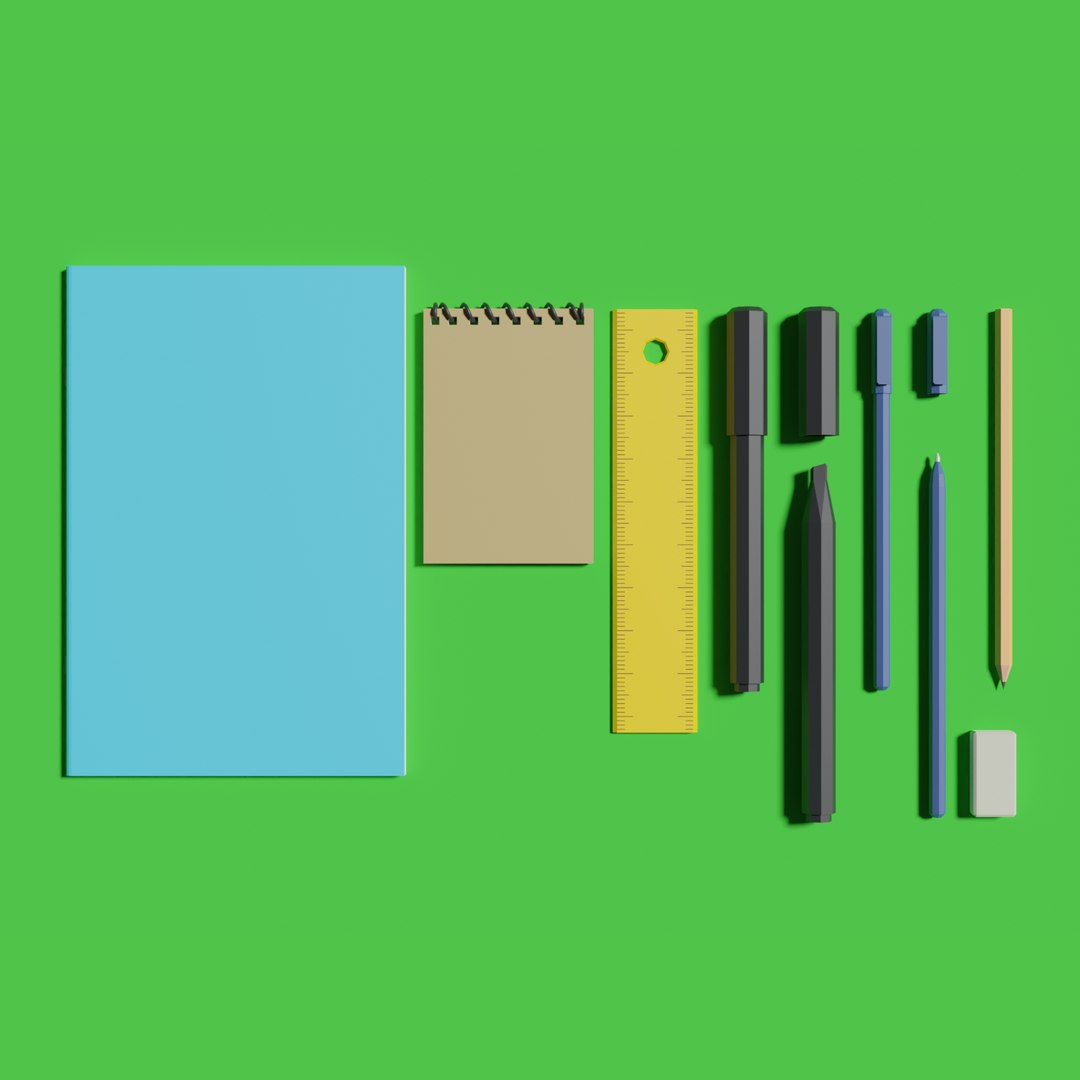 Stationery Office Notebook 3D - TurboSquid 1693156