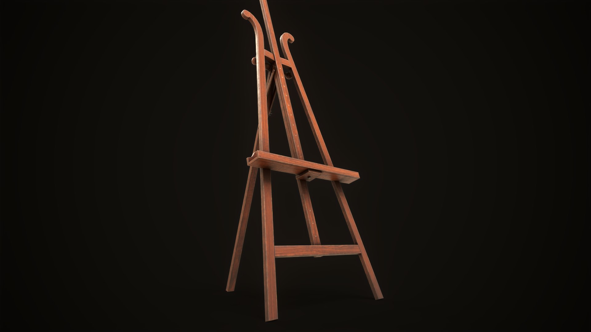 Vintage Easel And Canvas 3D Model - TurboSquid 2039594
