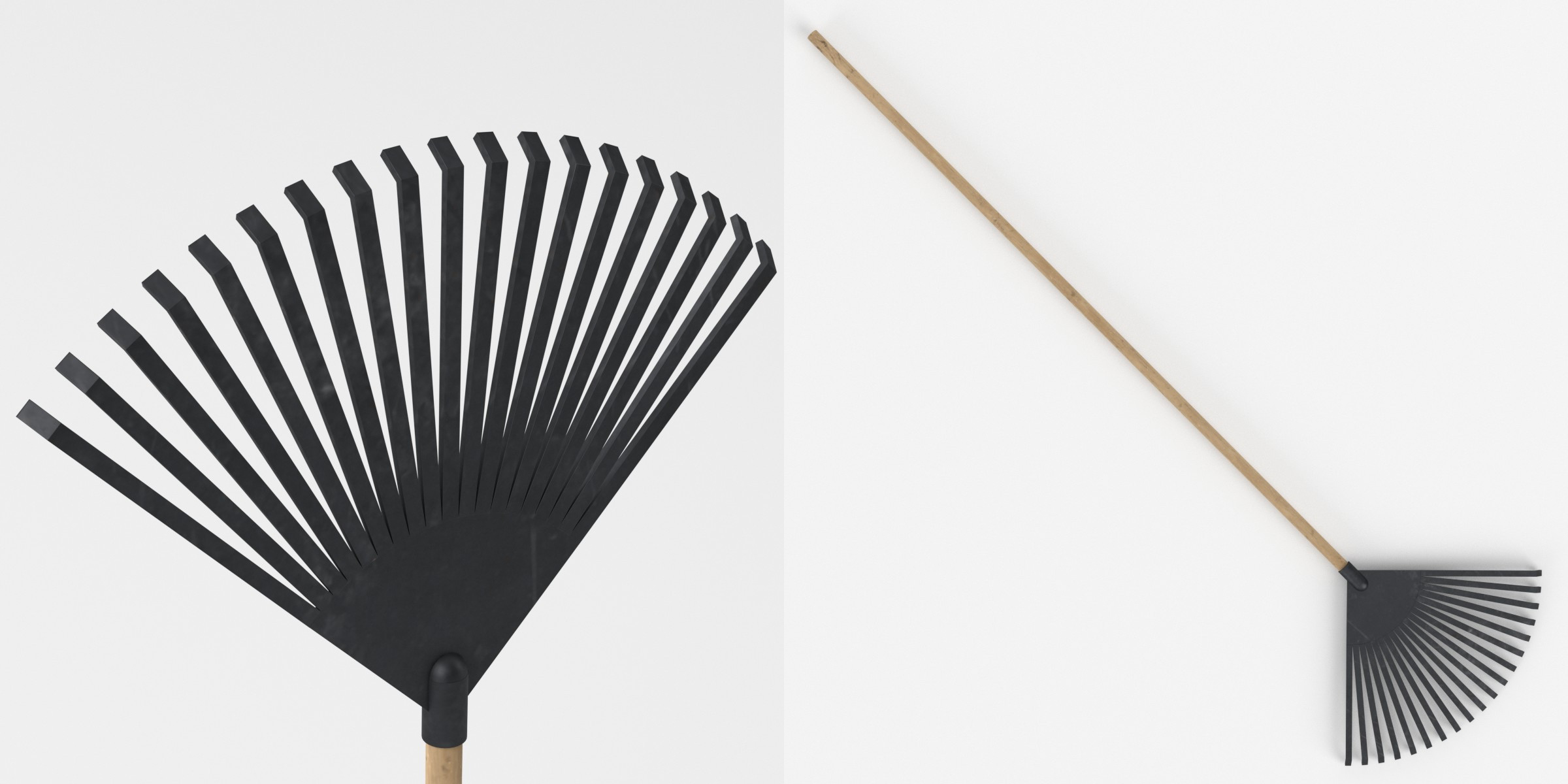 3d model rake rendered scenes