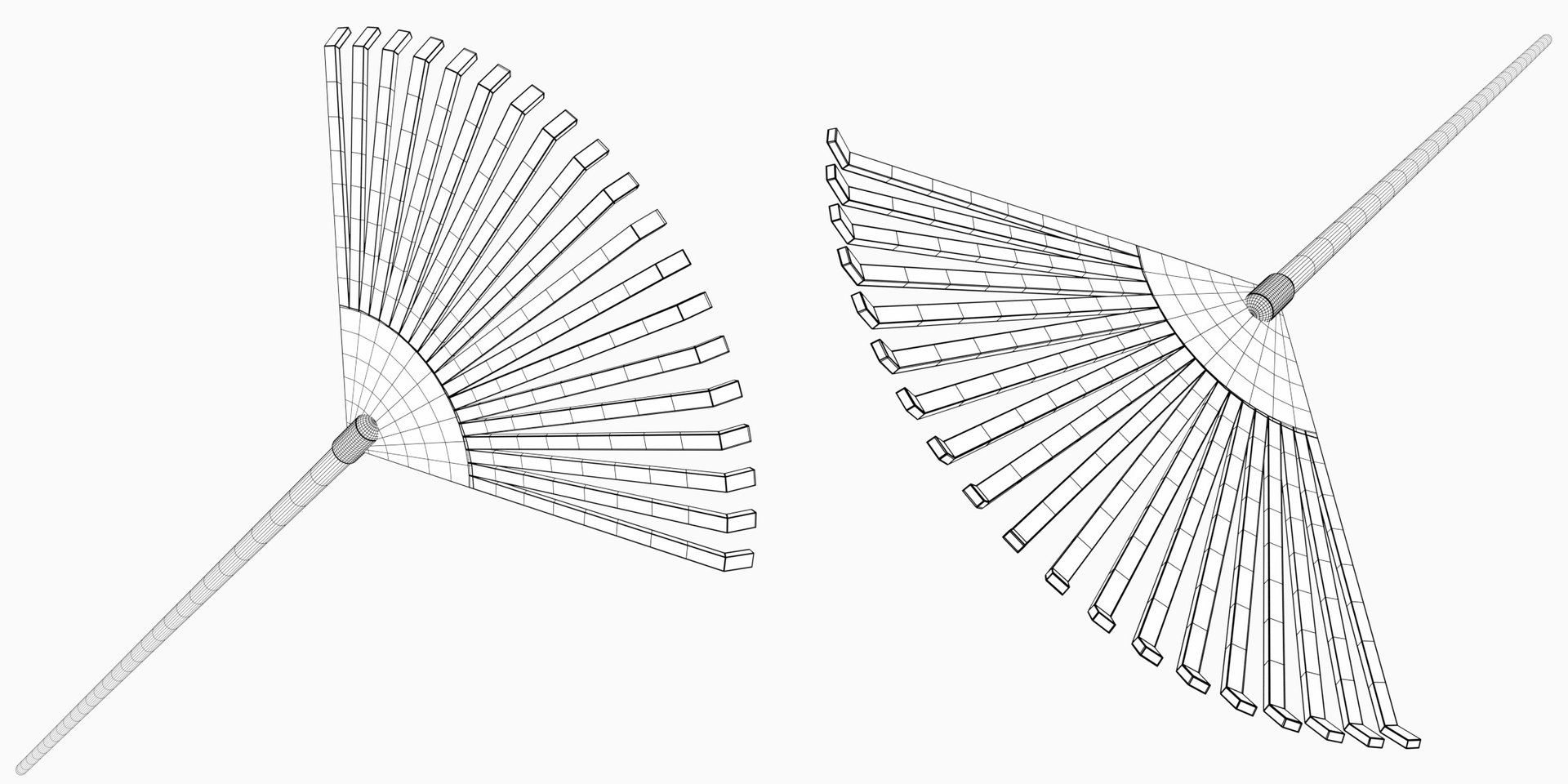 3d Model Rake Rendered Scenes
