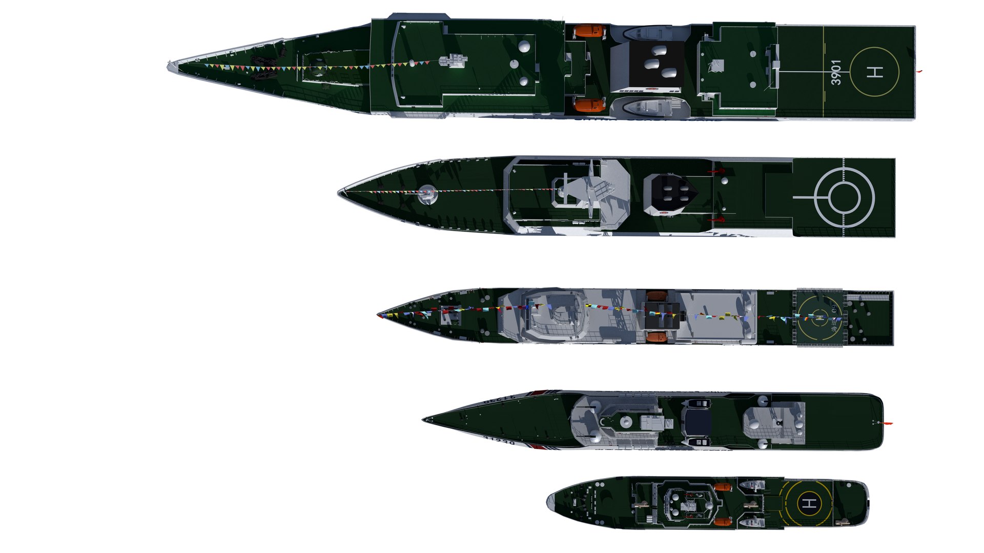 China Coast Guard Ship Package Download Law Enforcement Ship 3D ...