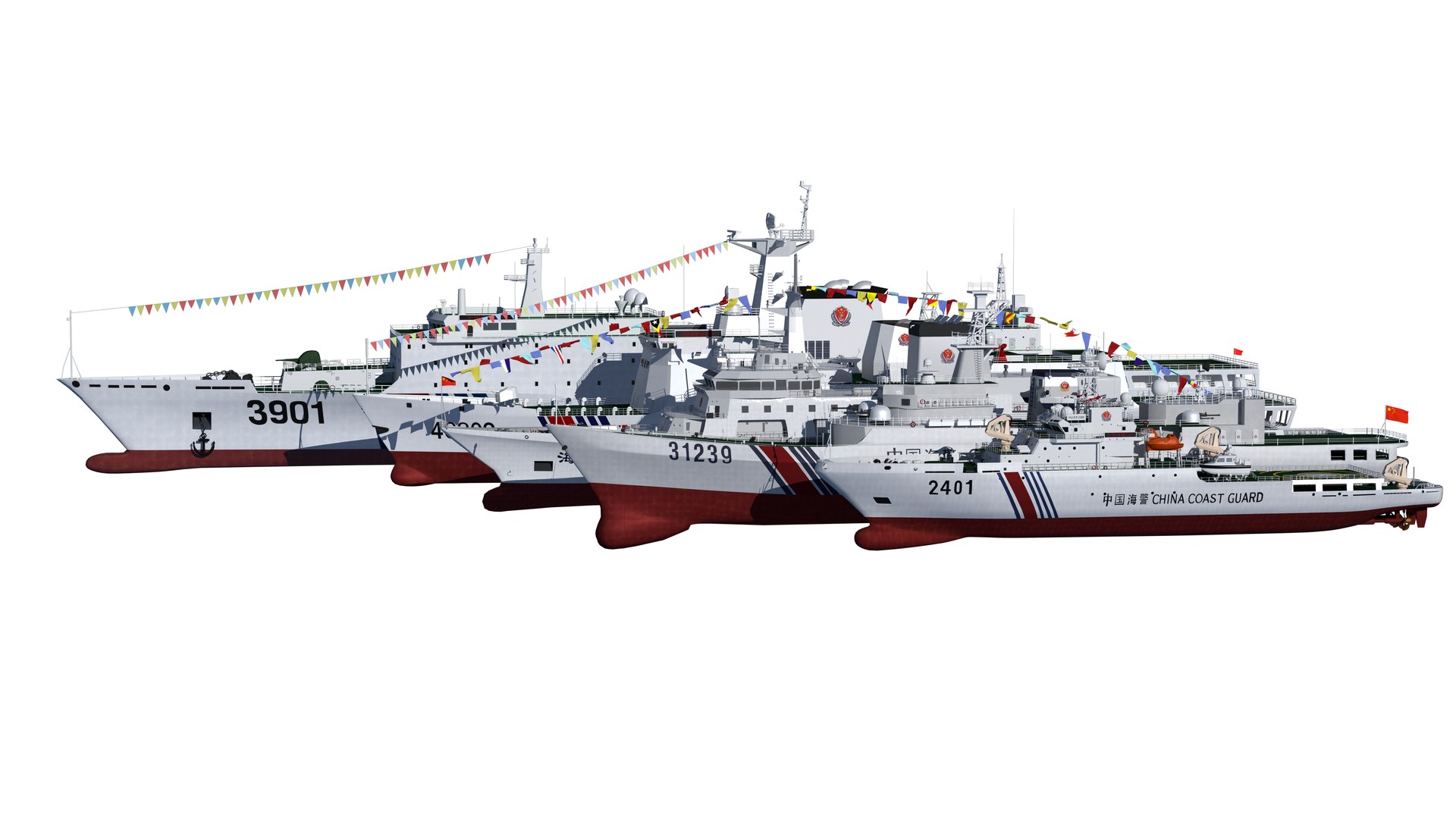 China Coast Guard Ship Package Download Law Enforcement Ship 3D ...