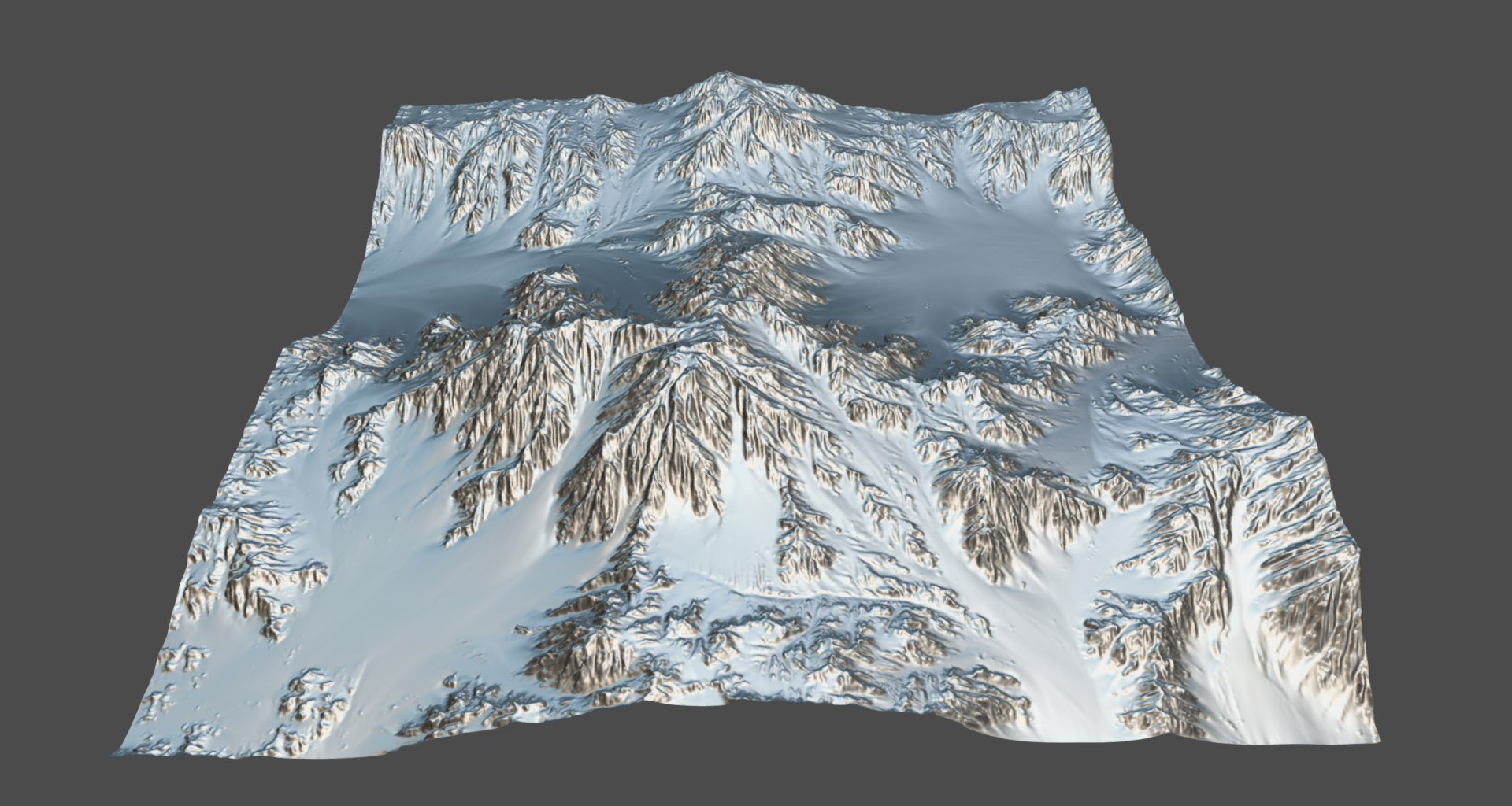 3D Snow Terrain Model - TurboSquid 1302473