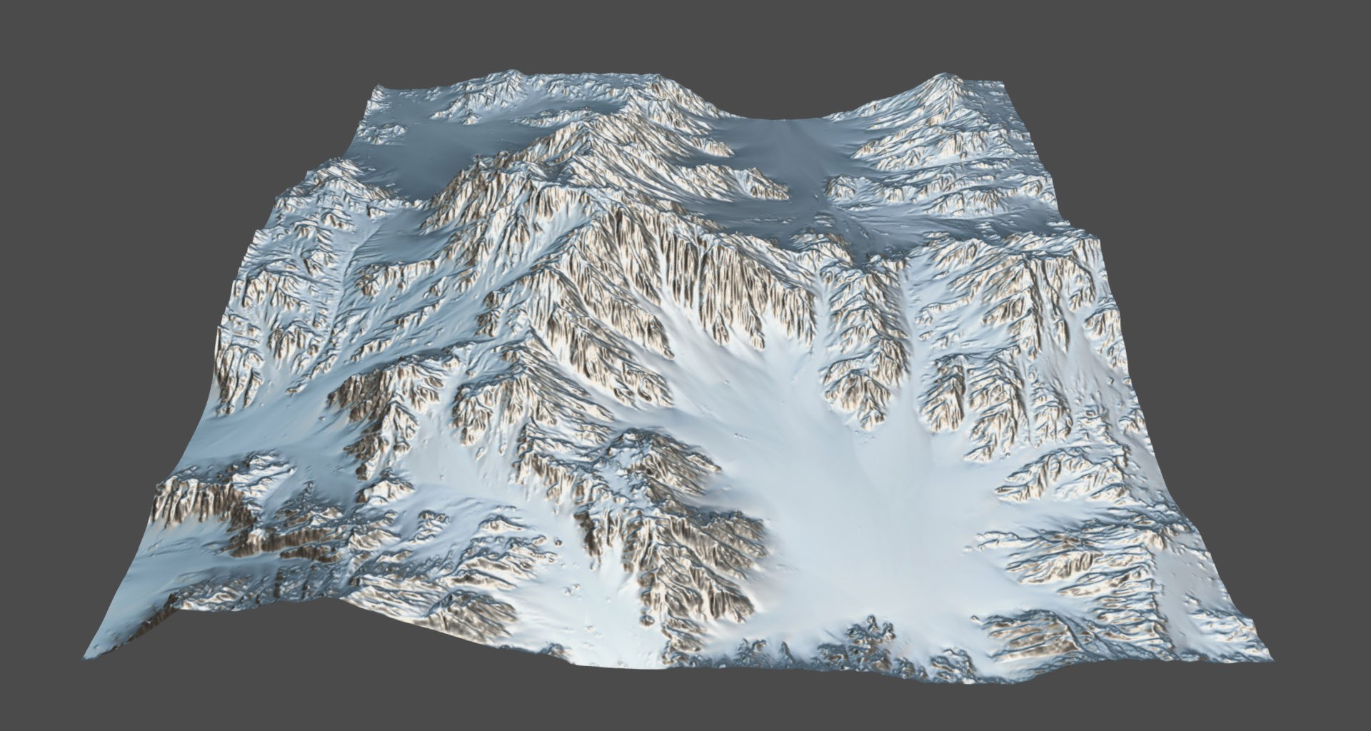 3D Snow Terrain Model - TurboSquid 1302473