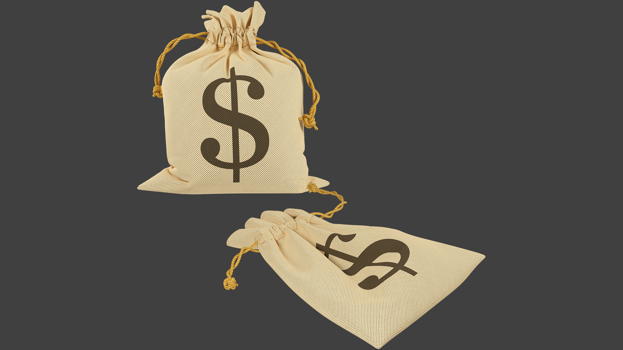 3D Money Bags Collection V1 model - TurboSquid 1923767