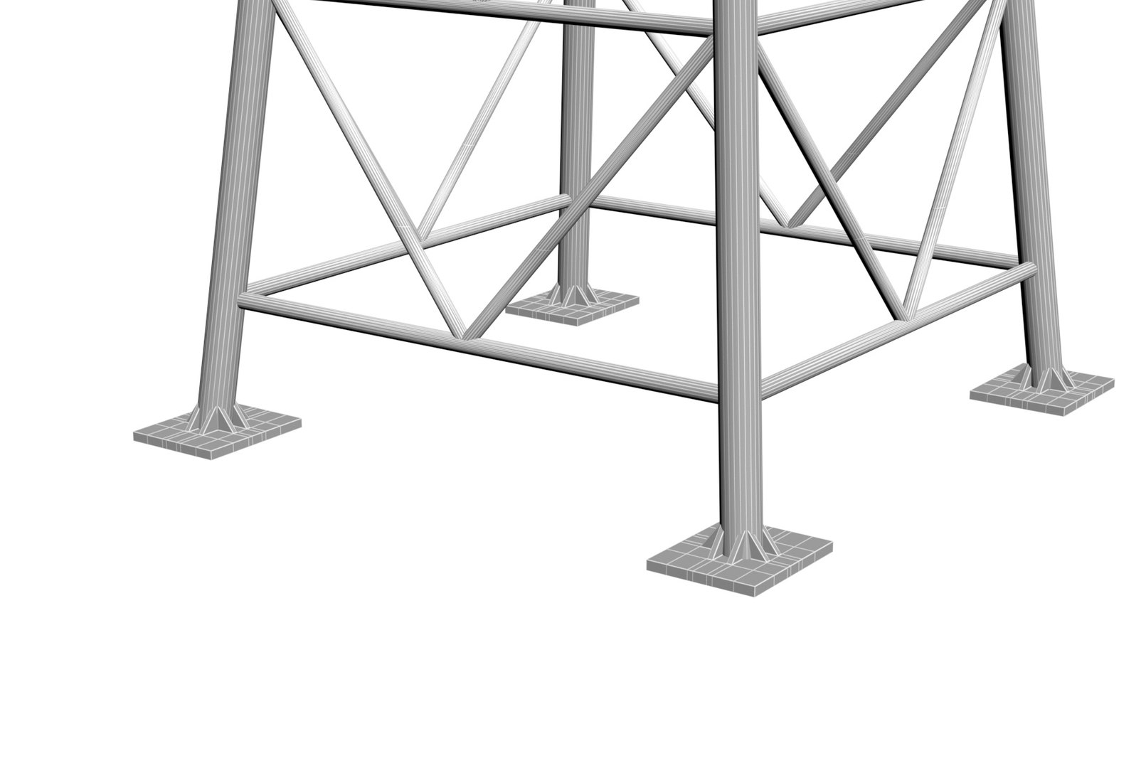 3D model Offshore wind farm on Pile and Jacket - TurboSquid 2173057
