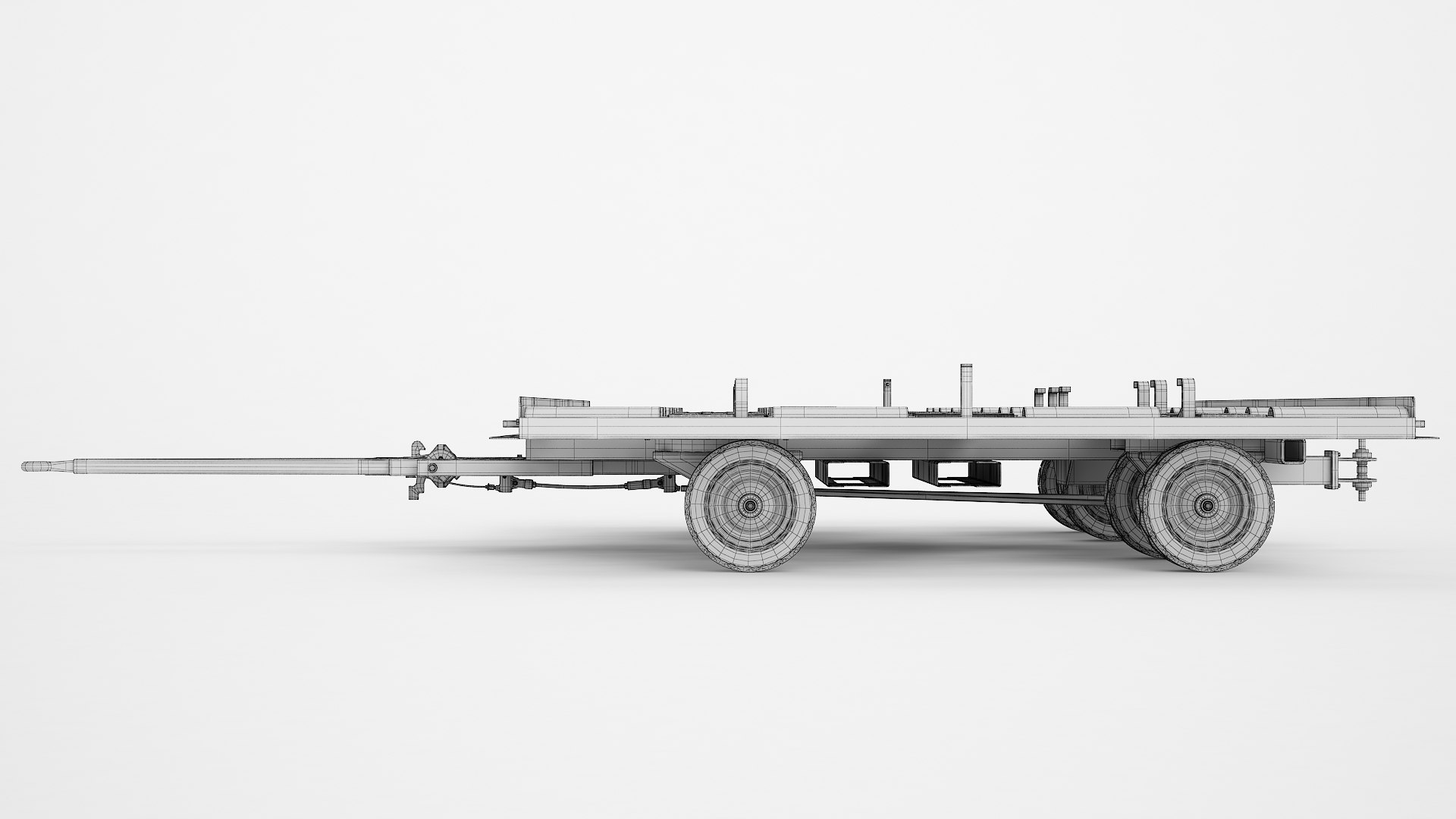 Airport Container Trailer 02 3D Model - TurboSquid 2358715