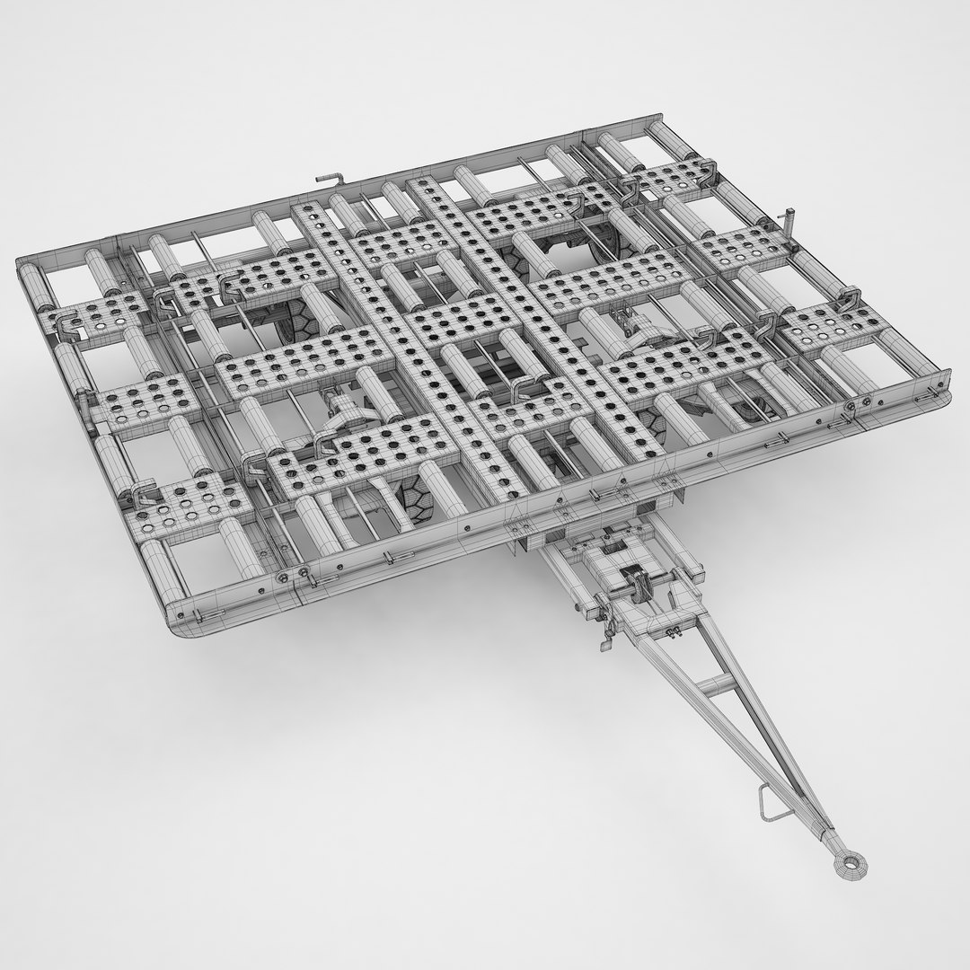 Airport Container Trailer 02 3D Model - TurboSquid 2358715