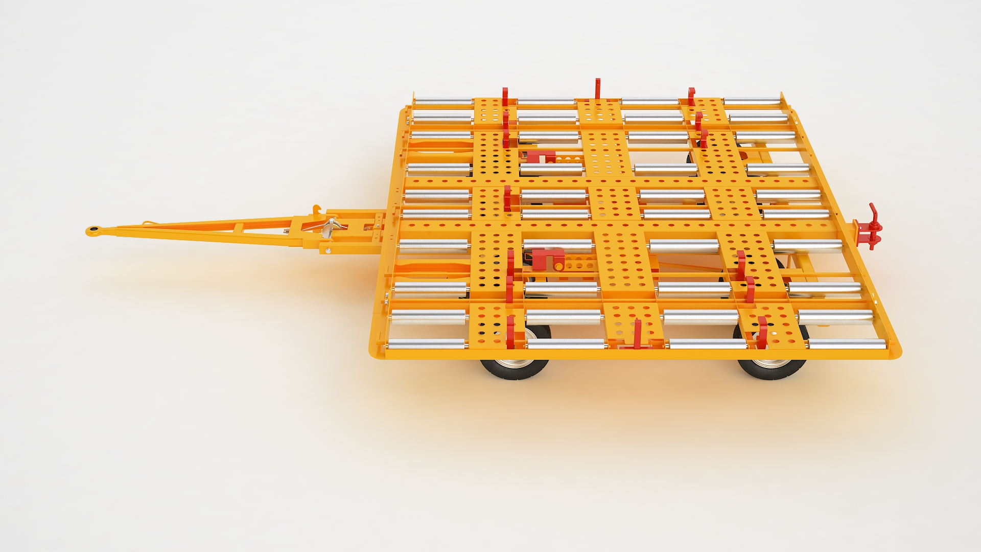 Airport Container Trailer 02 3D Model - TurboSquid 2358715