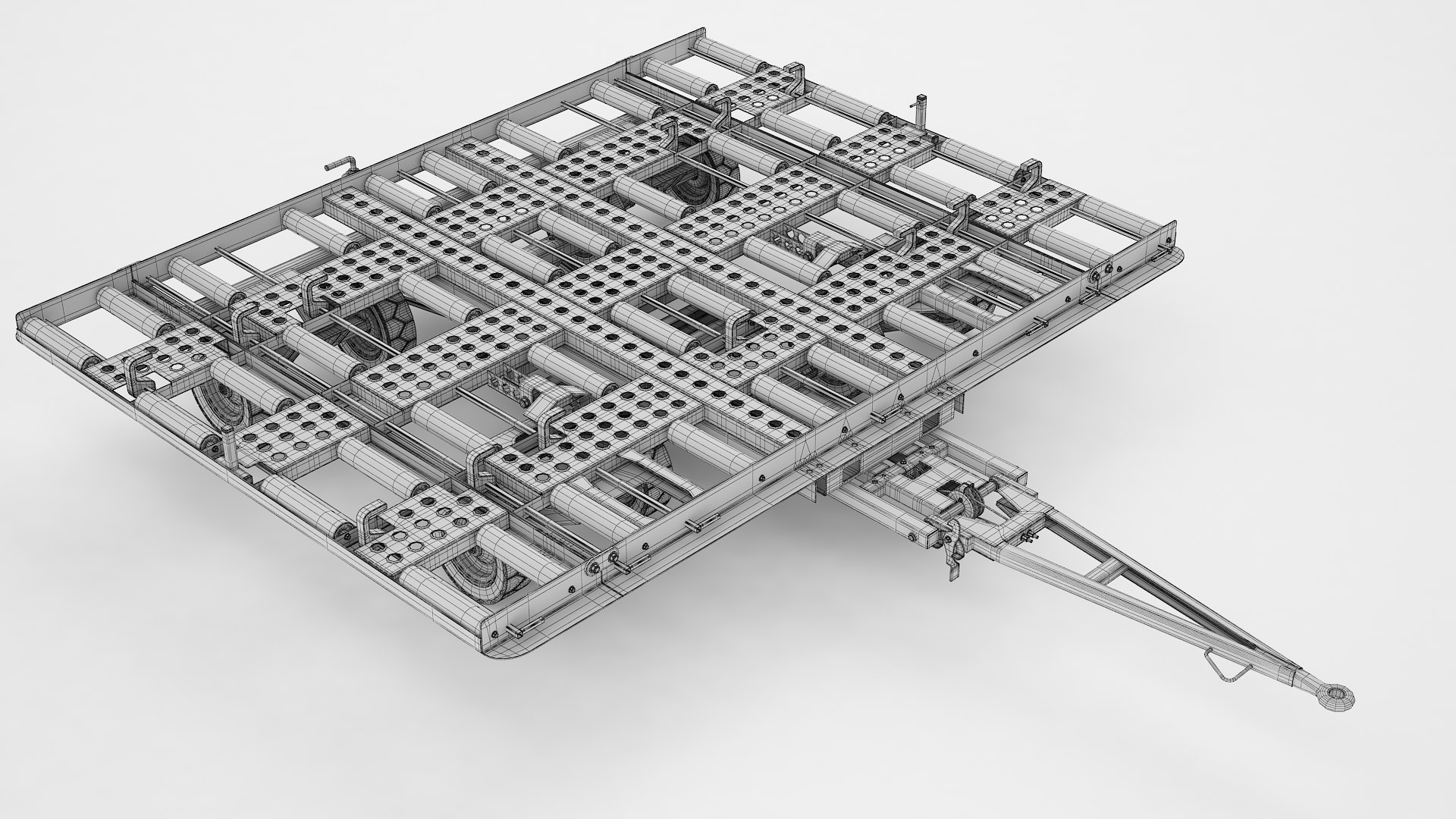 Airport Container Trailer 02 3D Model - TurboSquid 2358715