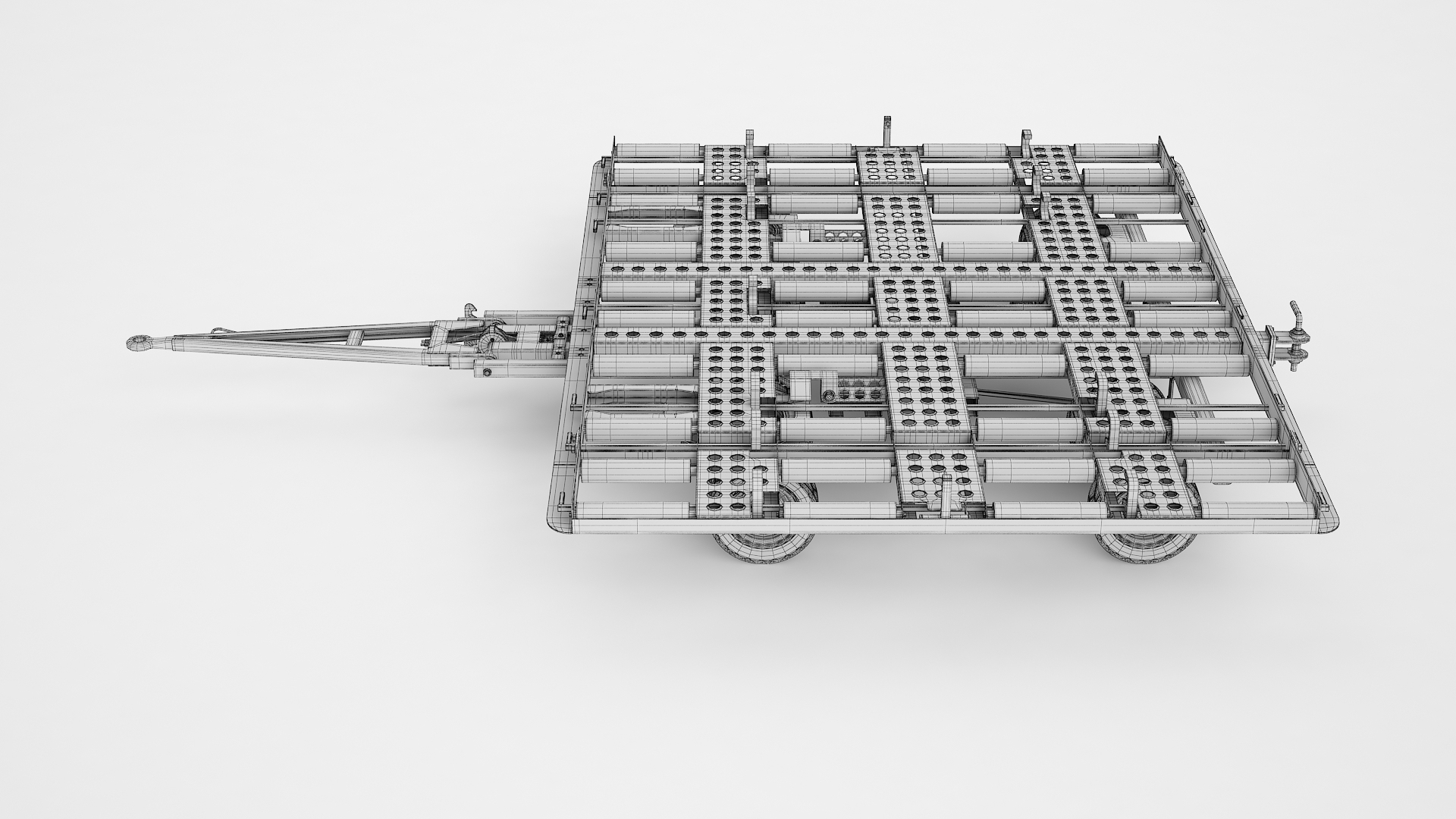 Airport Container Trailer 02 3D Model - TurboSquid 2358715