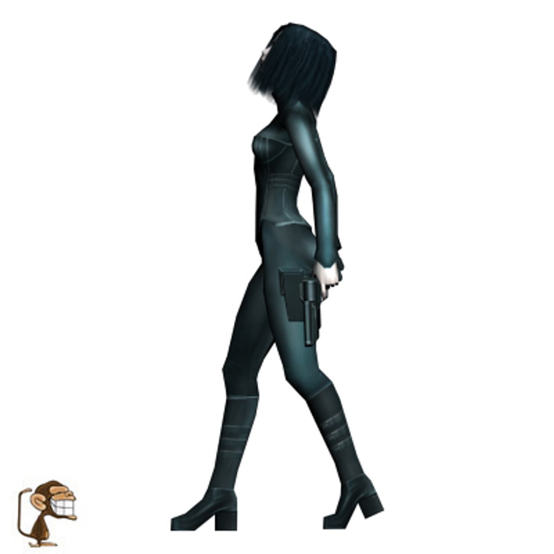 3d Model Ready Female Vampire Assassin