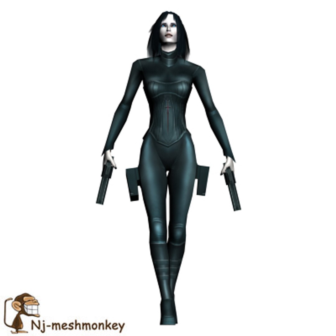 3d Model Ready Female Vampire Assassin
