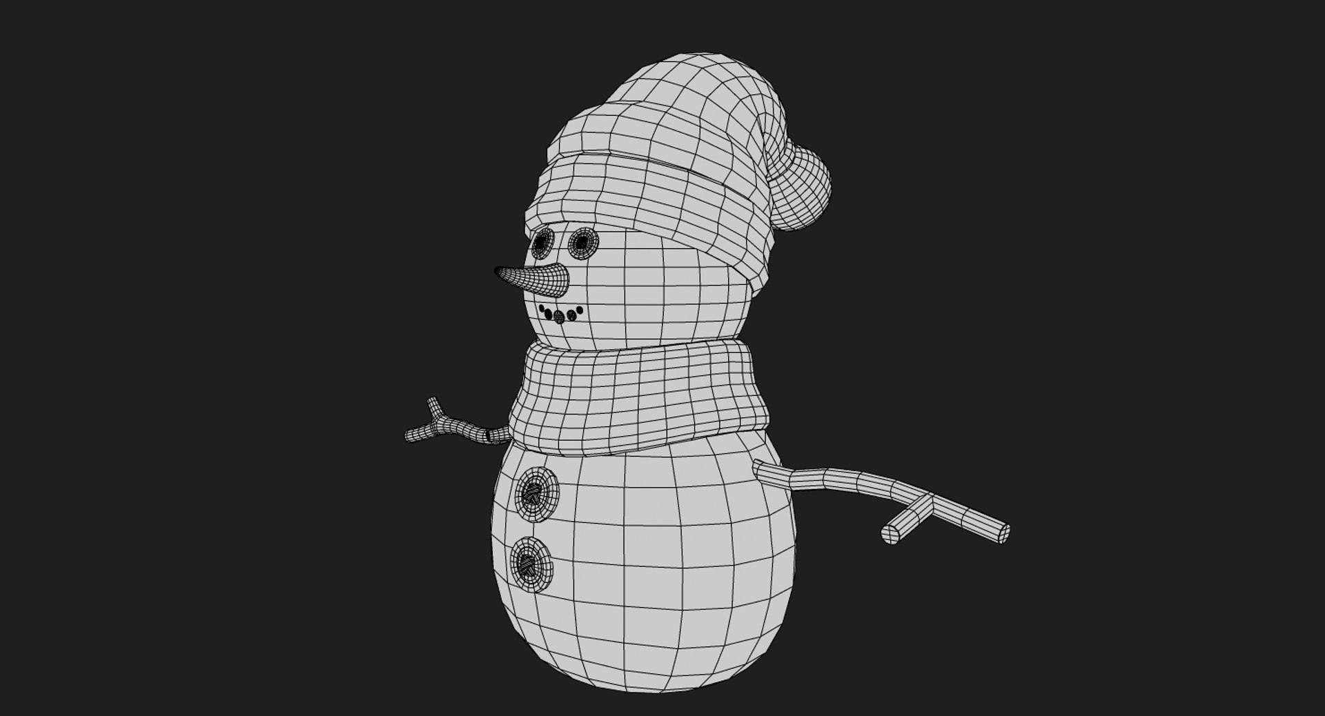 3D Snowman Snow - TurboSquid 1351916
