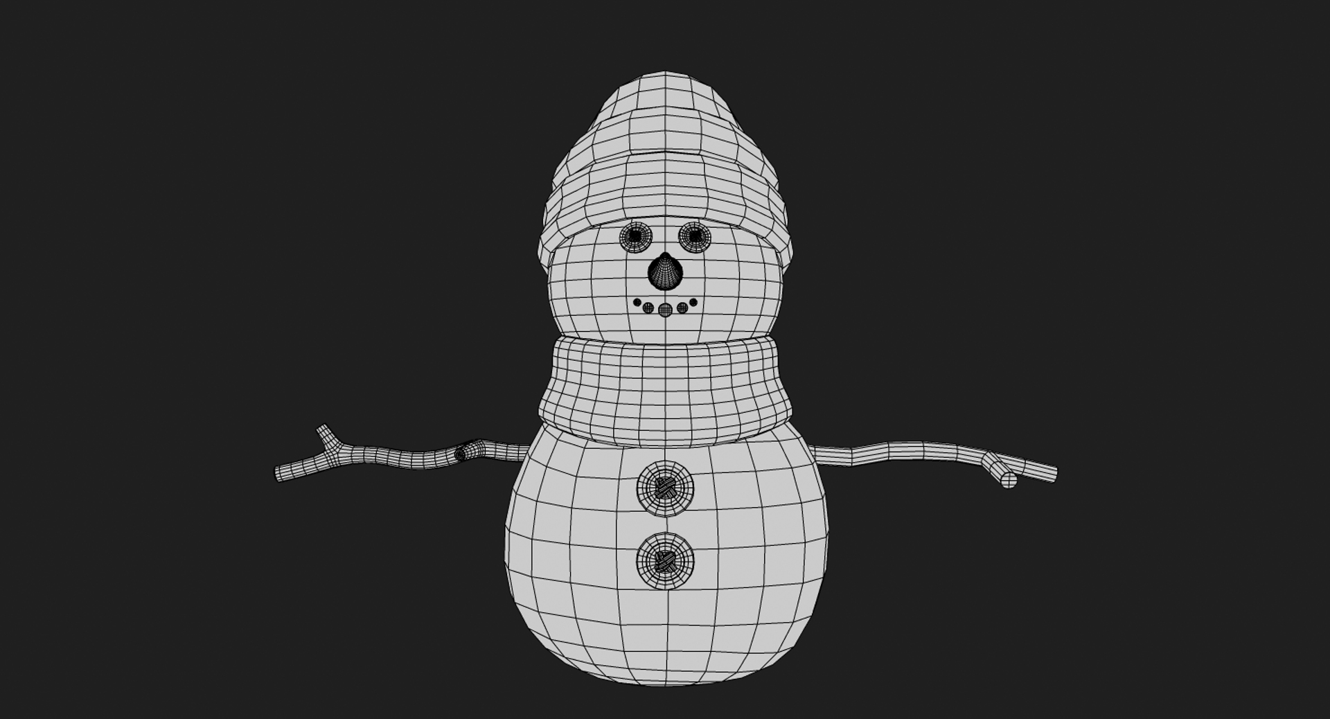 3D Snowman Snow - TurboSquid 1351916