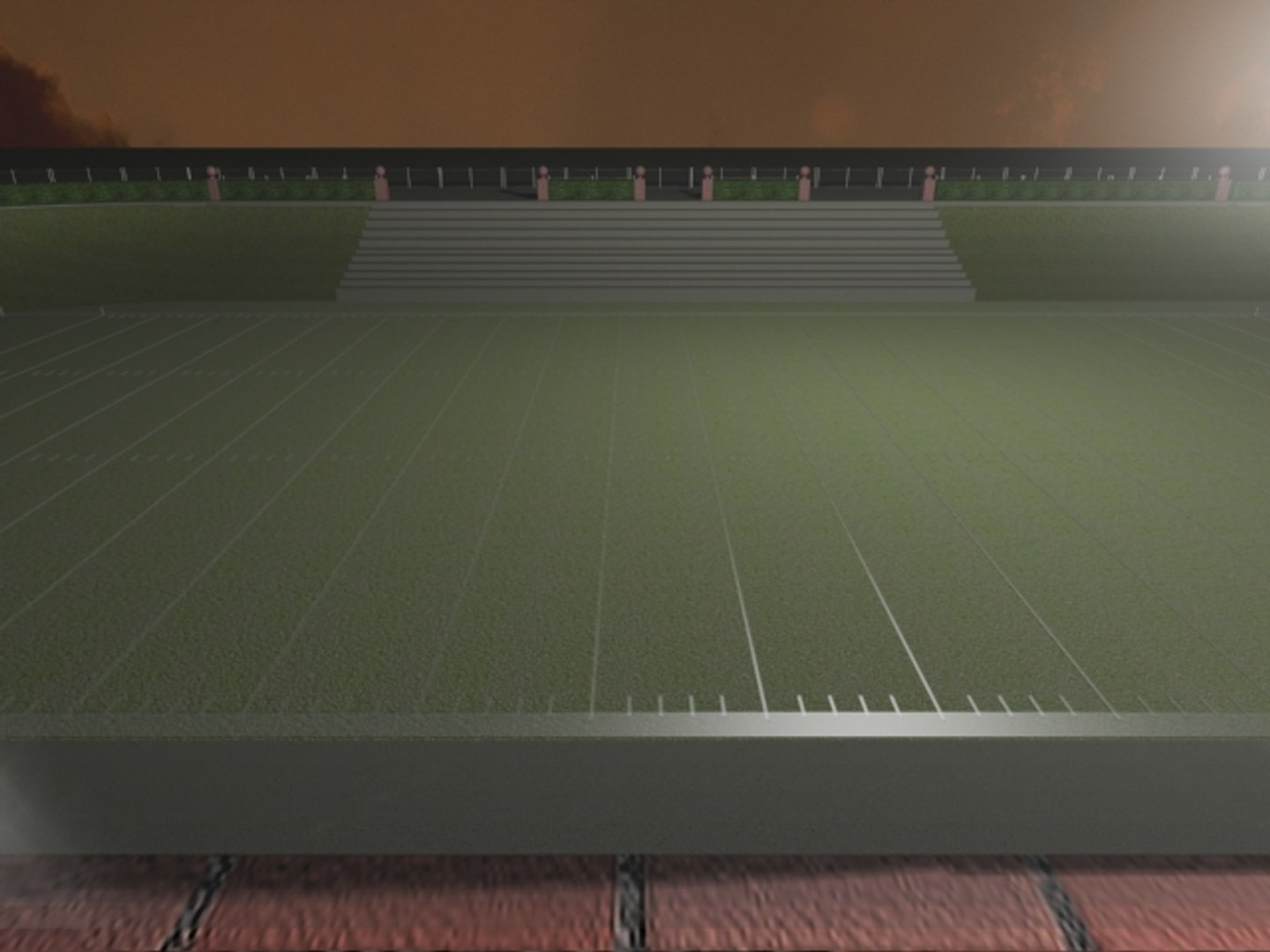 school stadium football 3d 3ds