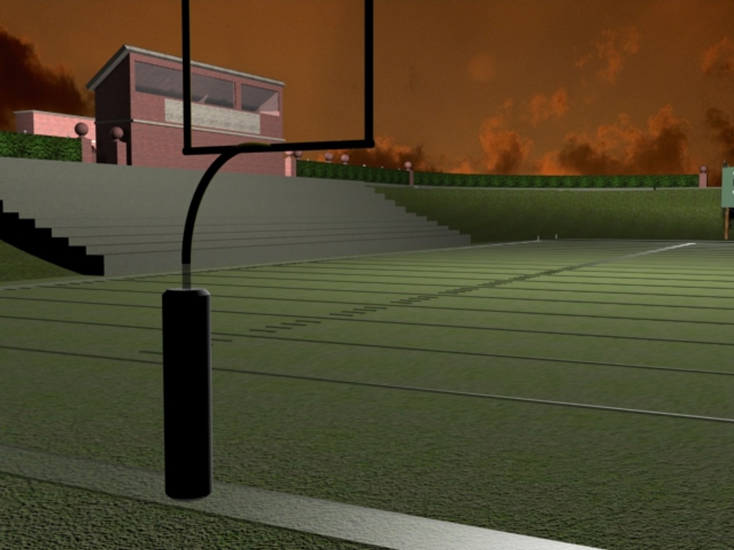 school stadium football 3d 3ds