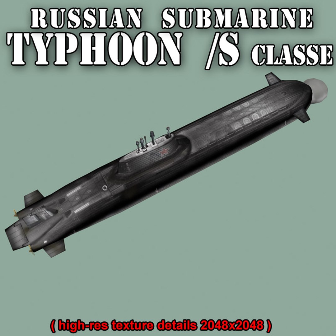 3d Model Nuclear Typhoon Class Submarine