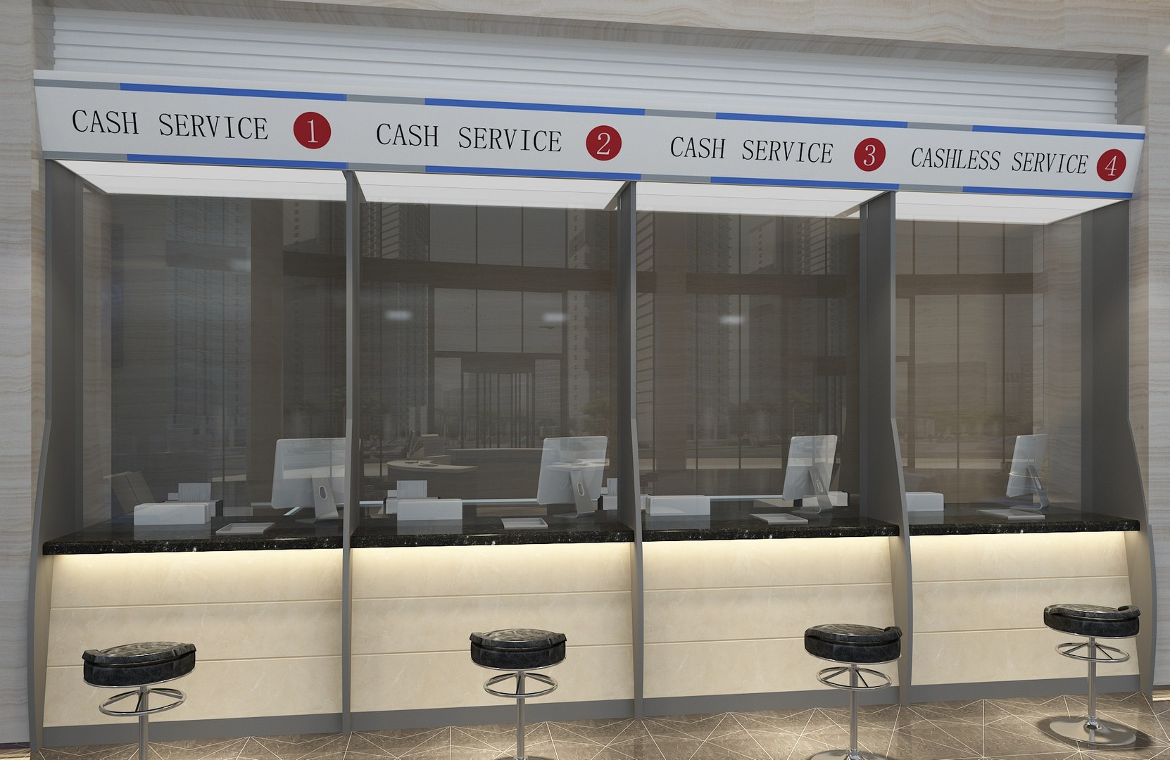 Bank Lobby 01 3D Model - TurboSquid 2369781