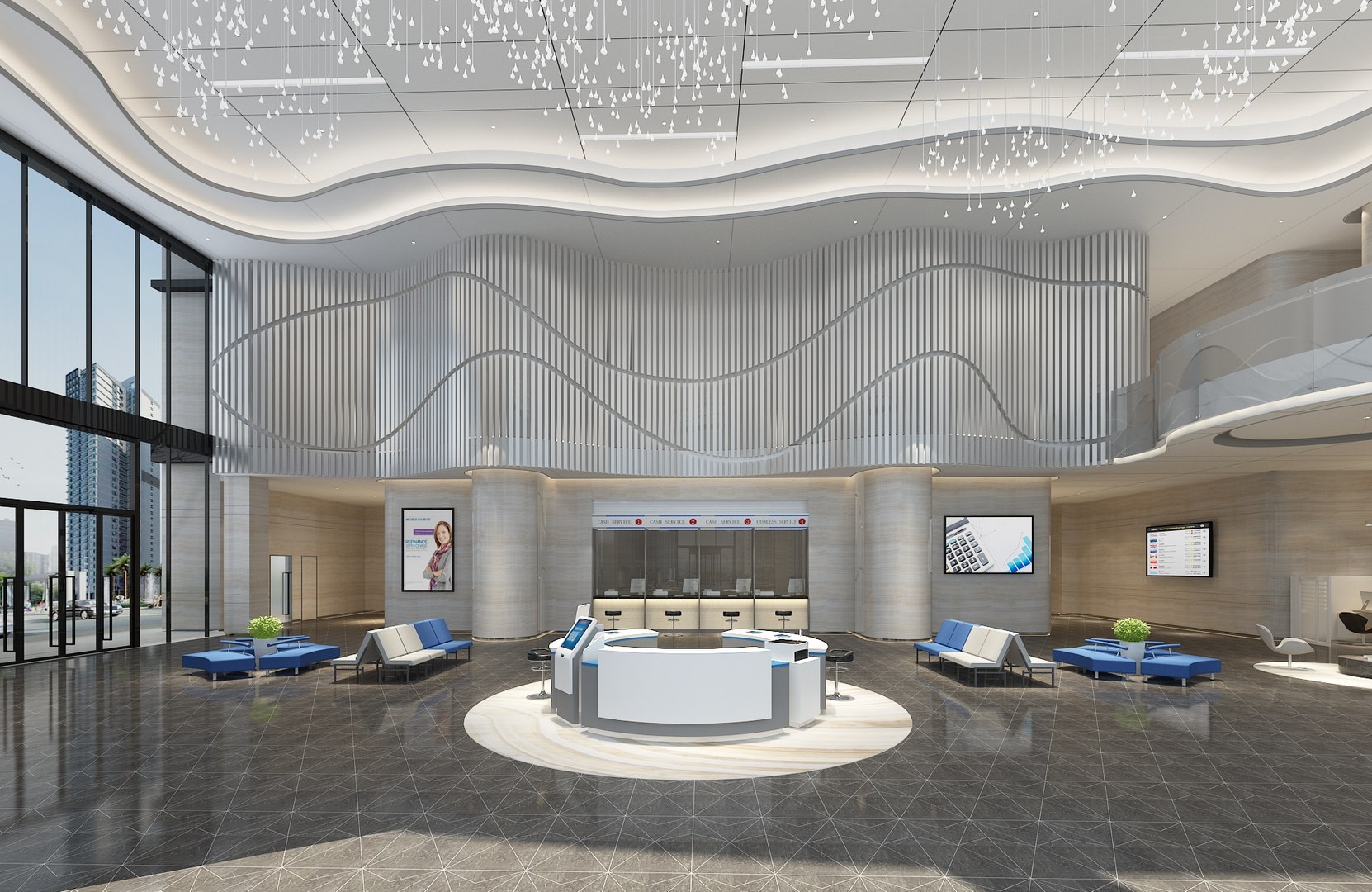 Bank Lobby 01 3D Model - TurboSquid 2369781