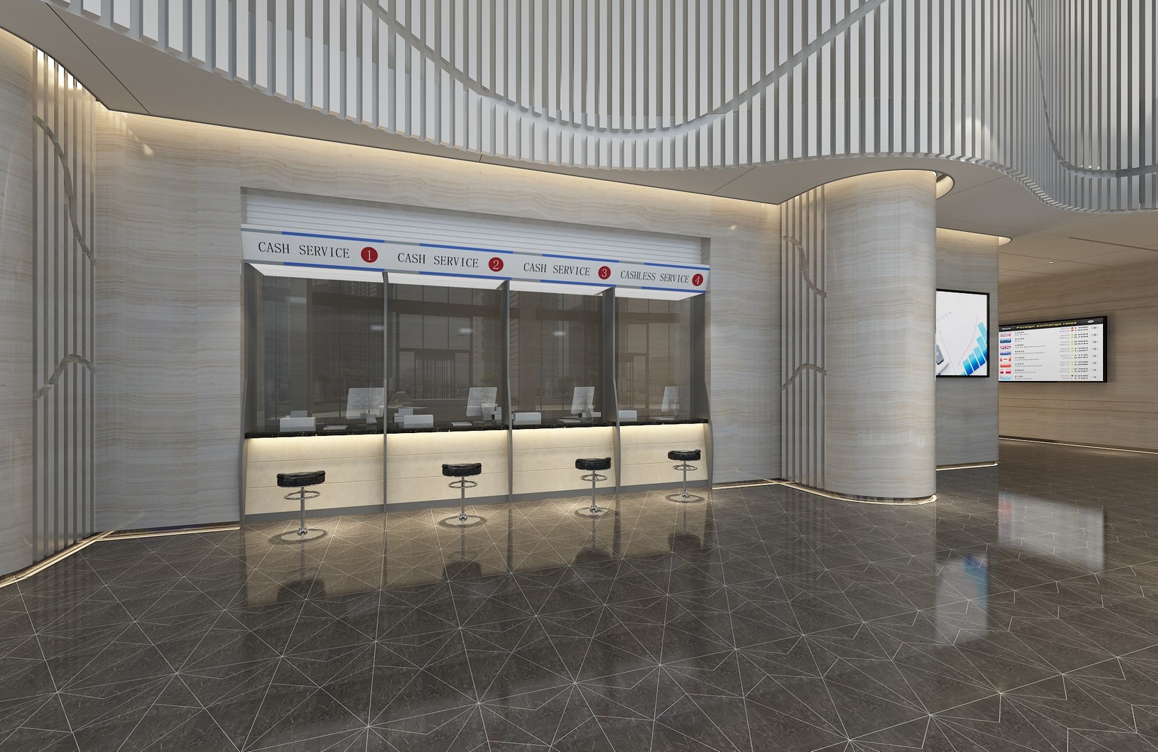 Bank Lobby 01 3D Model - TurboSquid 2369781