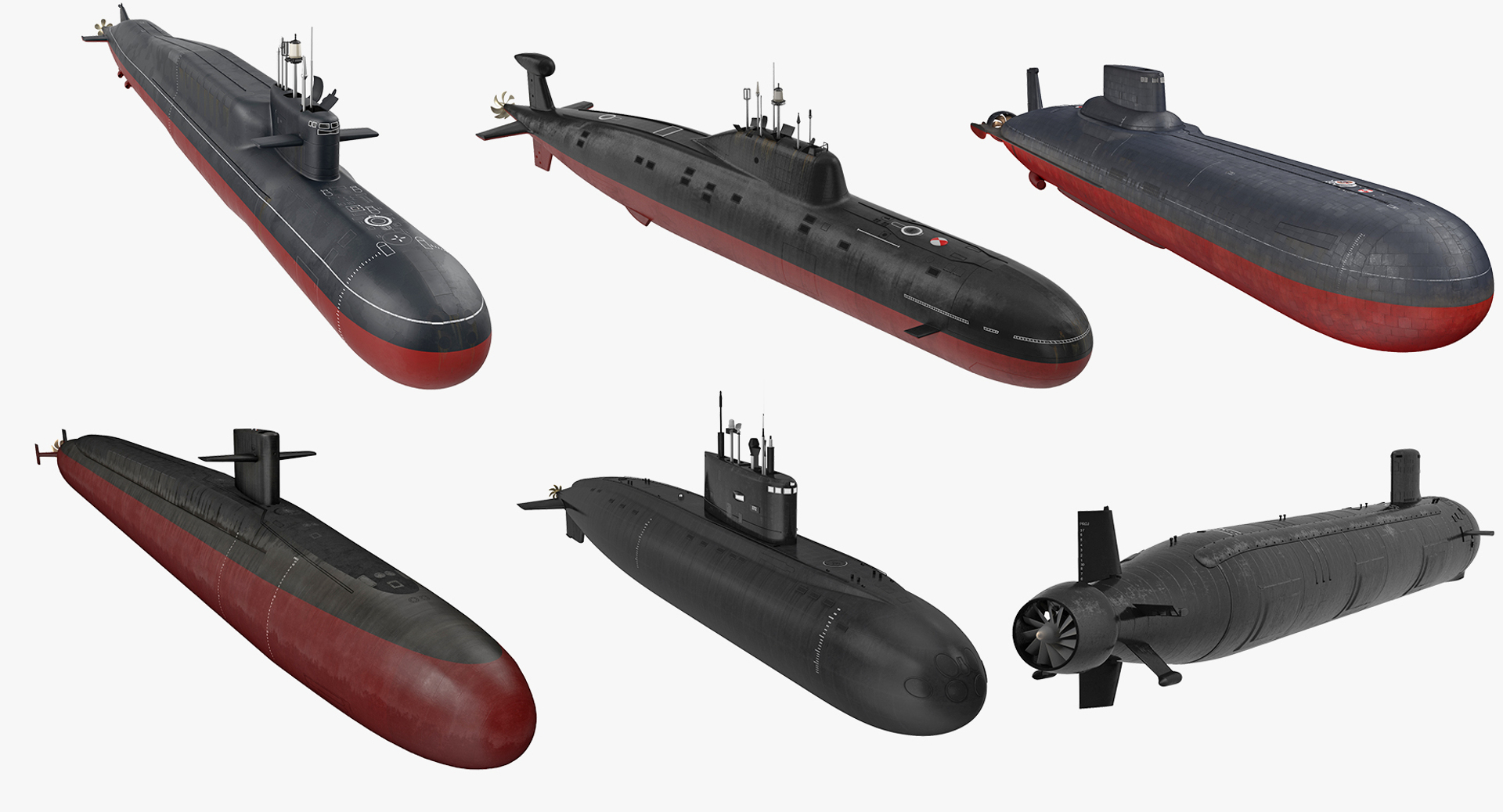 Military submarines 3D model - TurboSquid 1237682