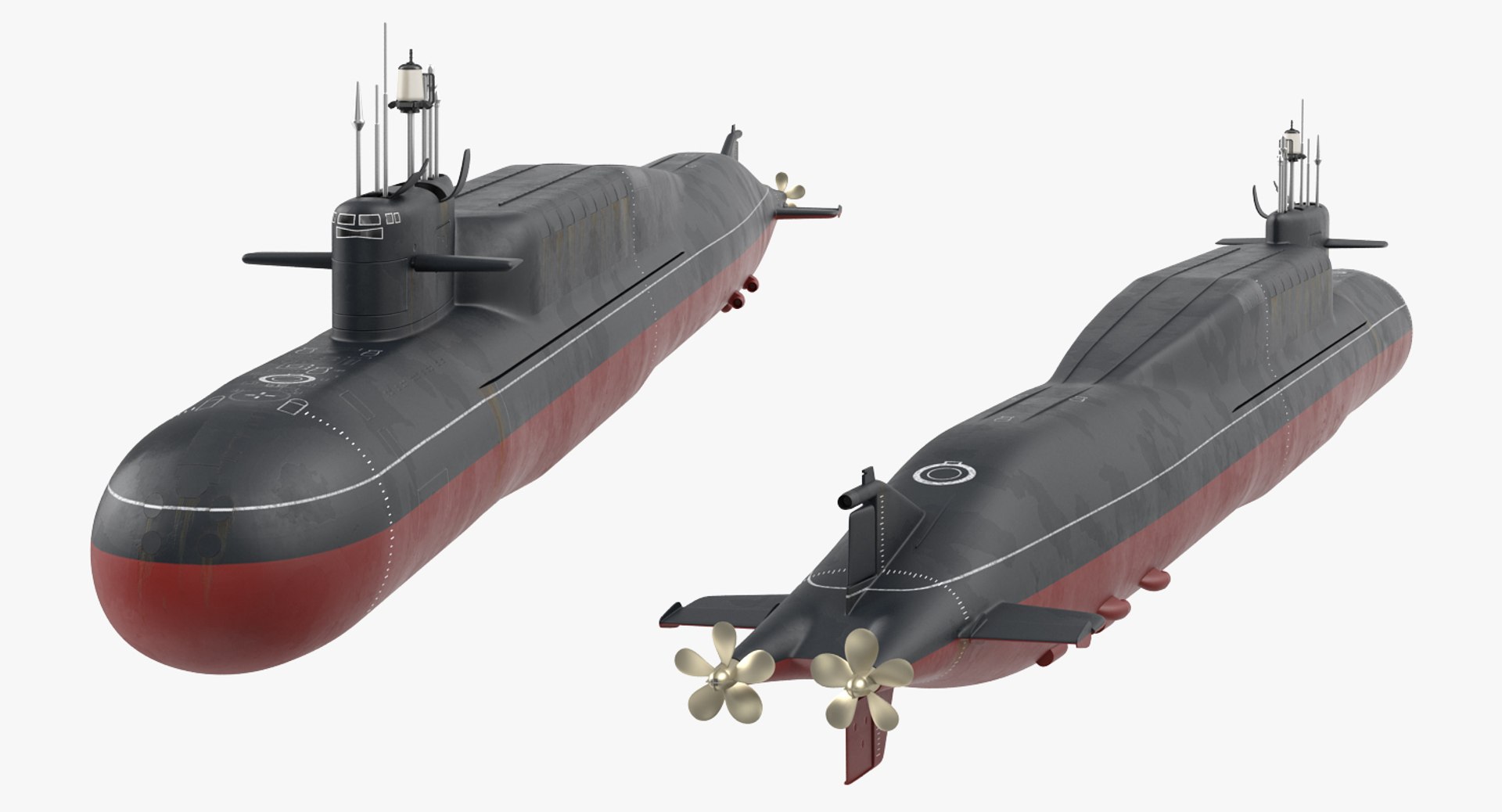 Military submarines 3D model - TurboSquid 1237682
