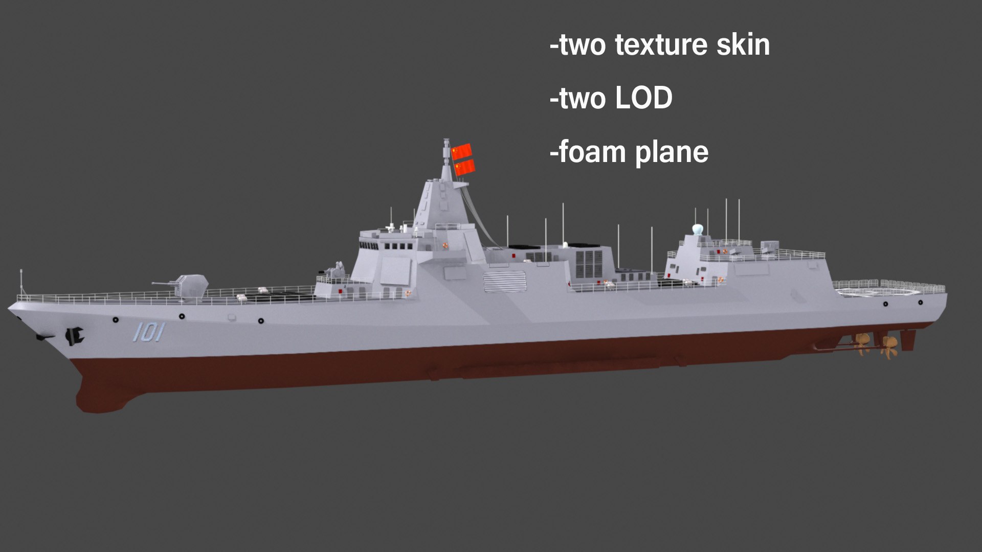 Chinese 055 Renhai Destroyer 3D Model - TurboSquid 1967277