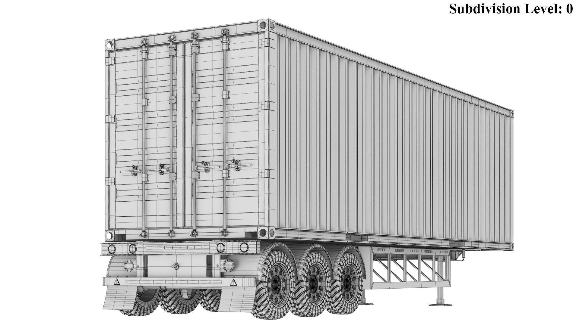 Detailed Container Trailer Model - TurboSquid 2225865