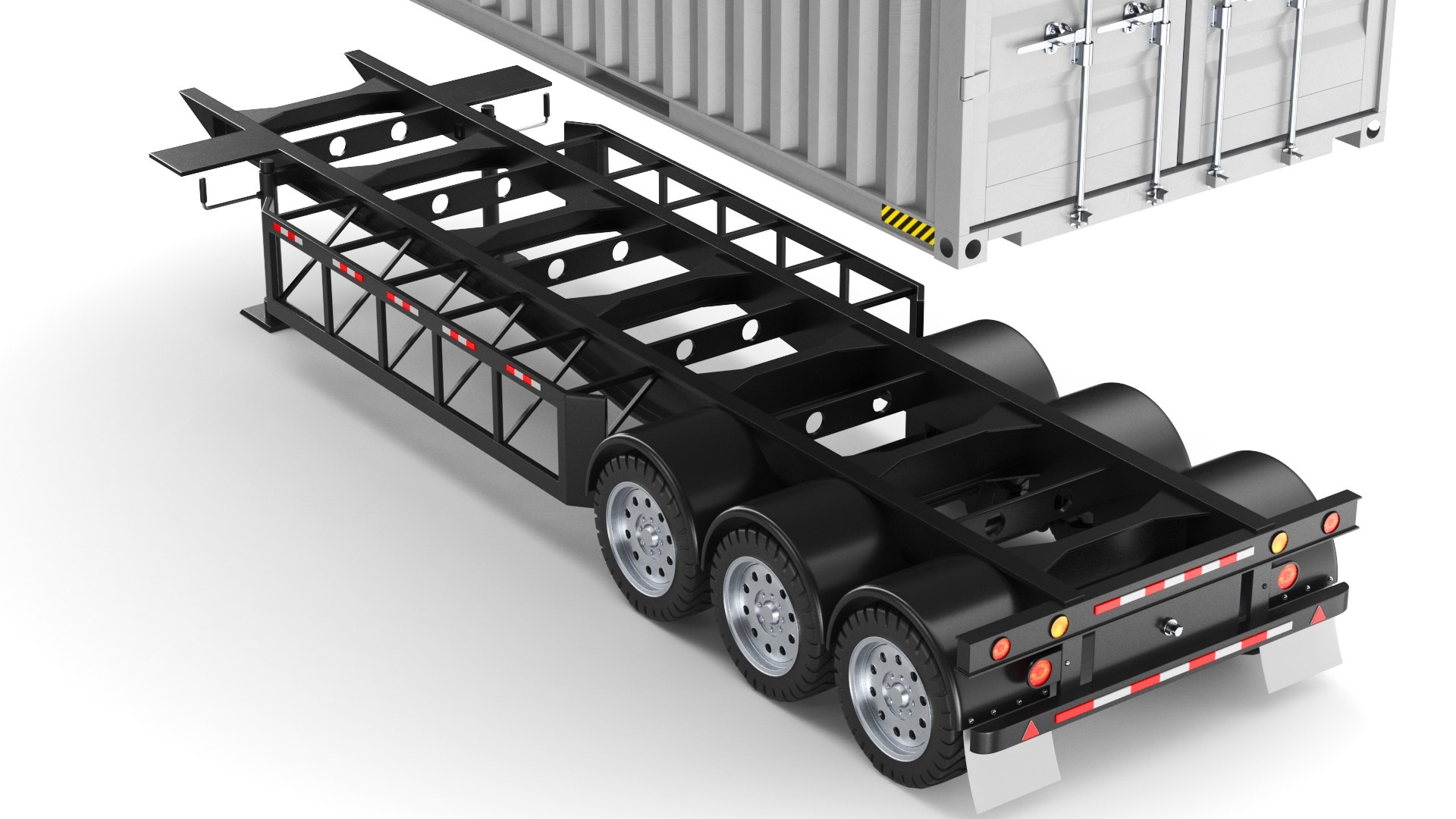 Detailed Container Trailer Model - TurboSquid 2225865
