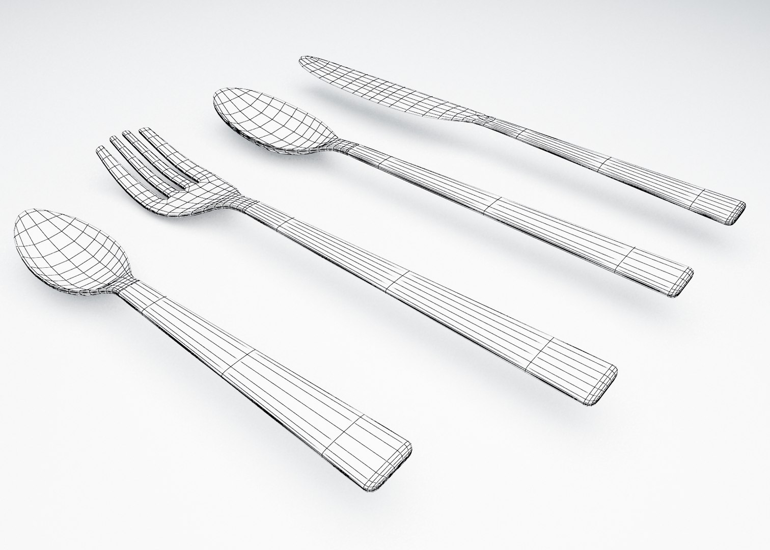 3d Model Silverware Design