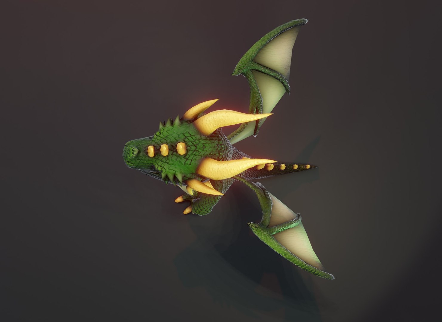 Cartoon Green Dragon Animated Low-Poly 3D Model 3D Model - TurboSquid ...