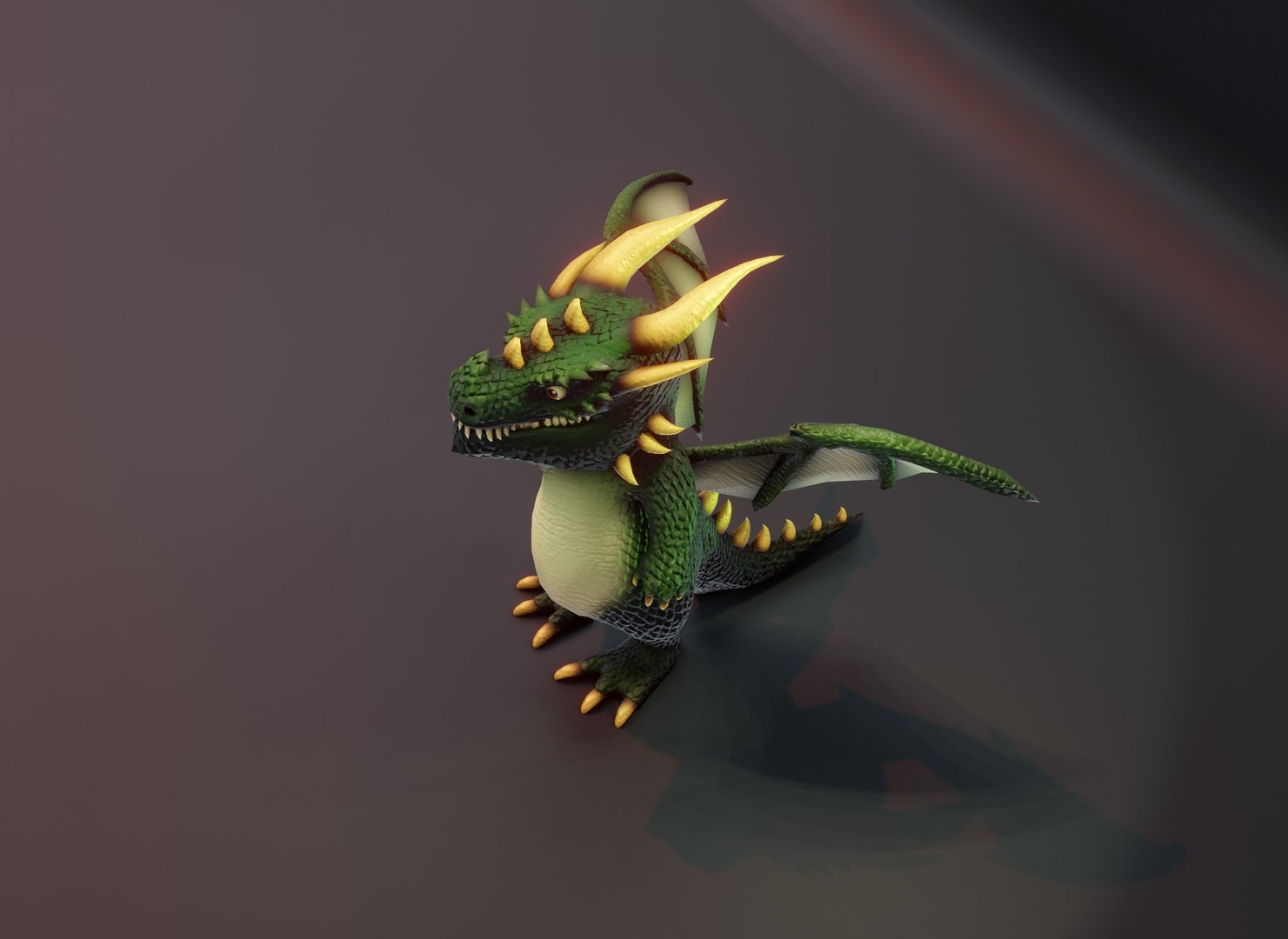 Cartoon Green Dragon Animated Low-Poly 3D Model 3D Model - TurboSquid ...