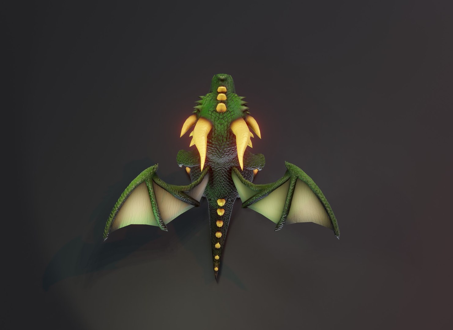 Cartoon Green Dragon Animated Low-Poly 3D Model 3D Model - TurboSquid ...
