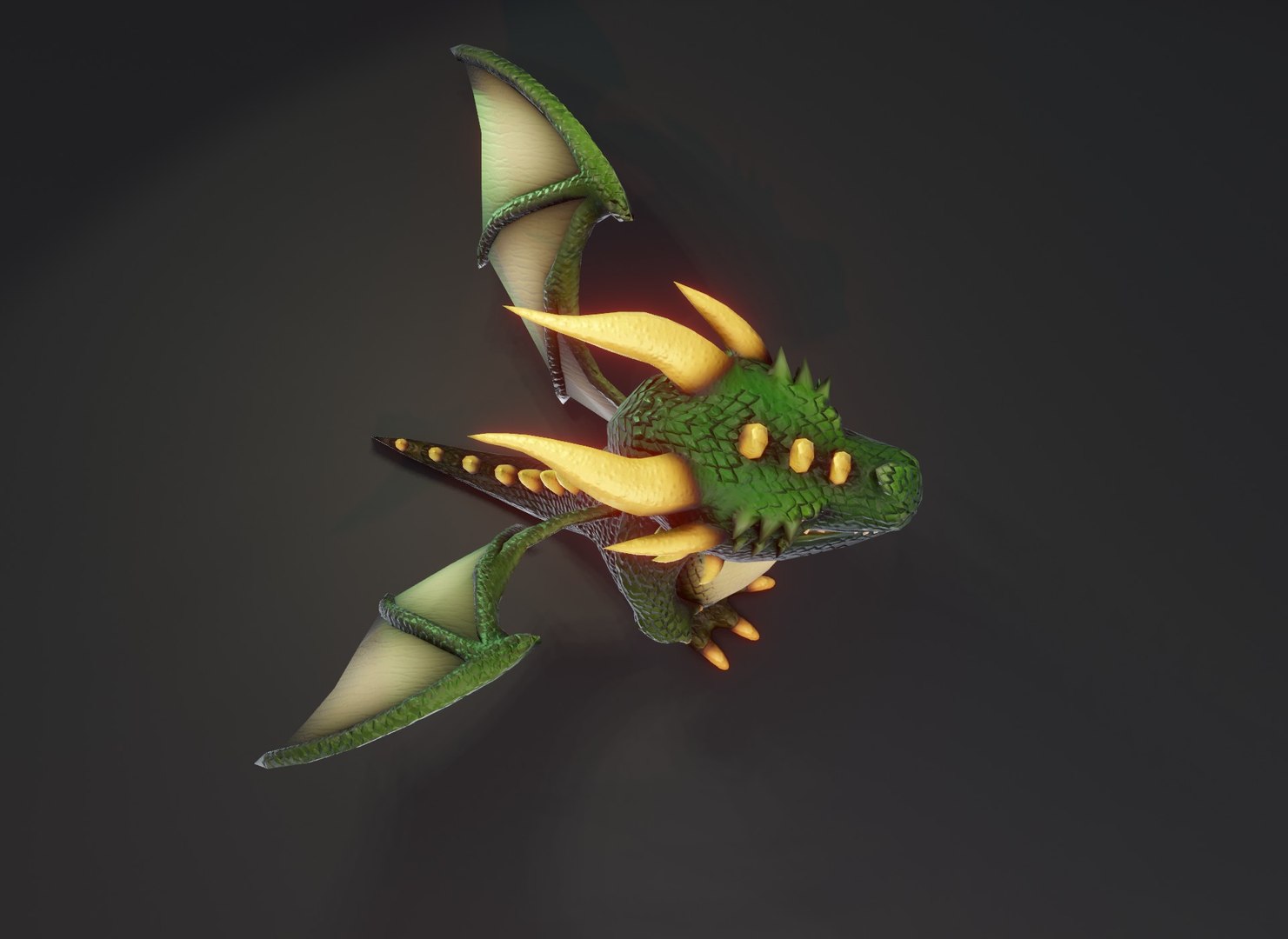 Cartoon Green Dragon Animated Low-Poly 3D Model 3D Model - TurboSquid ...