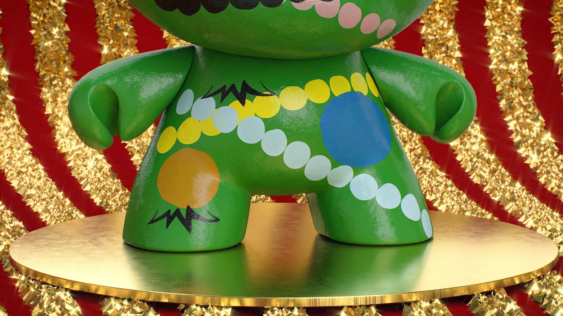 3D Kidrobot Christmas Tree 12 inch Christmas Set Dunny - TurboSquid 1825812