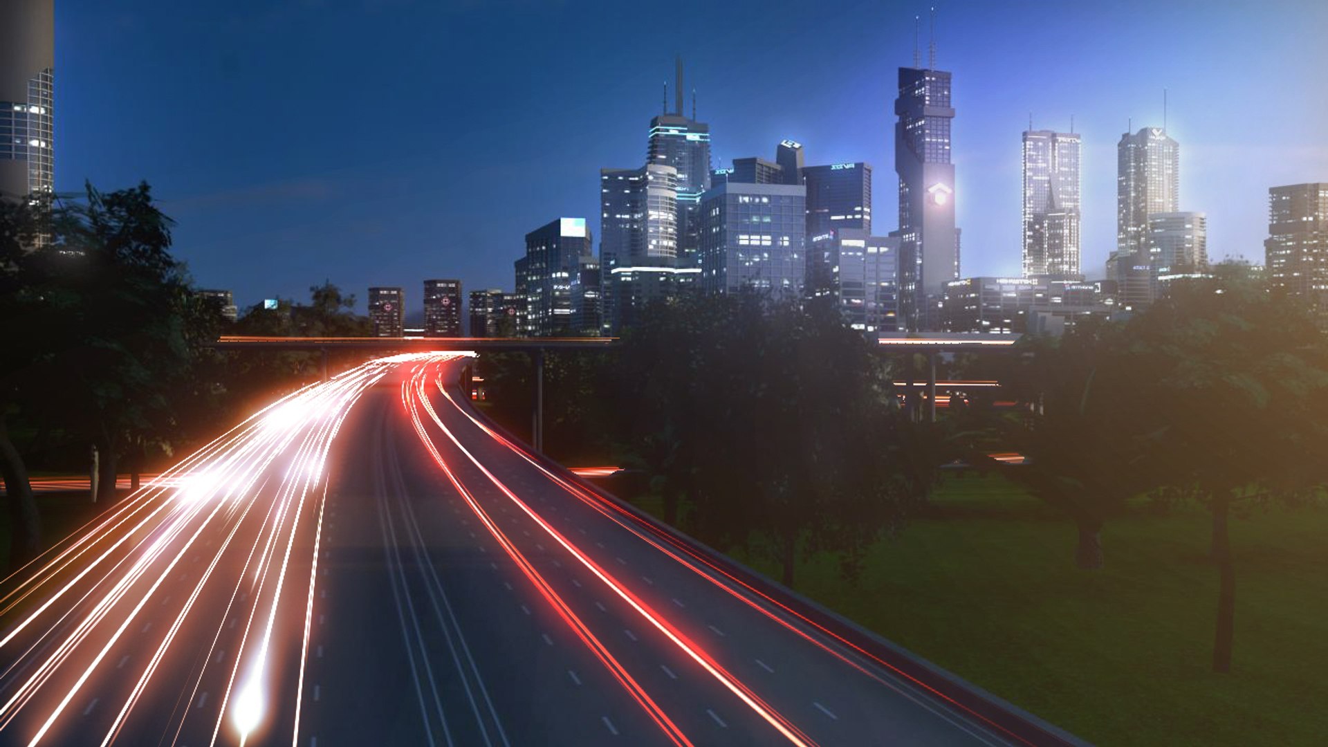 Freeway City Environment Road 3D - TurboSquid 1339703