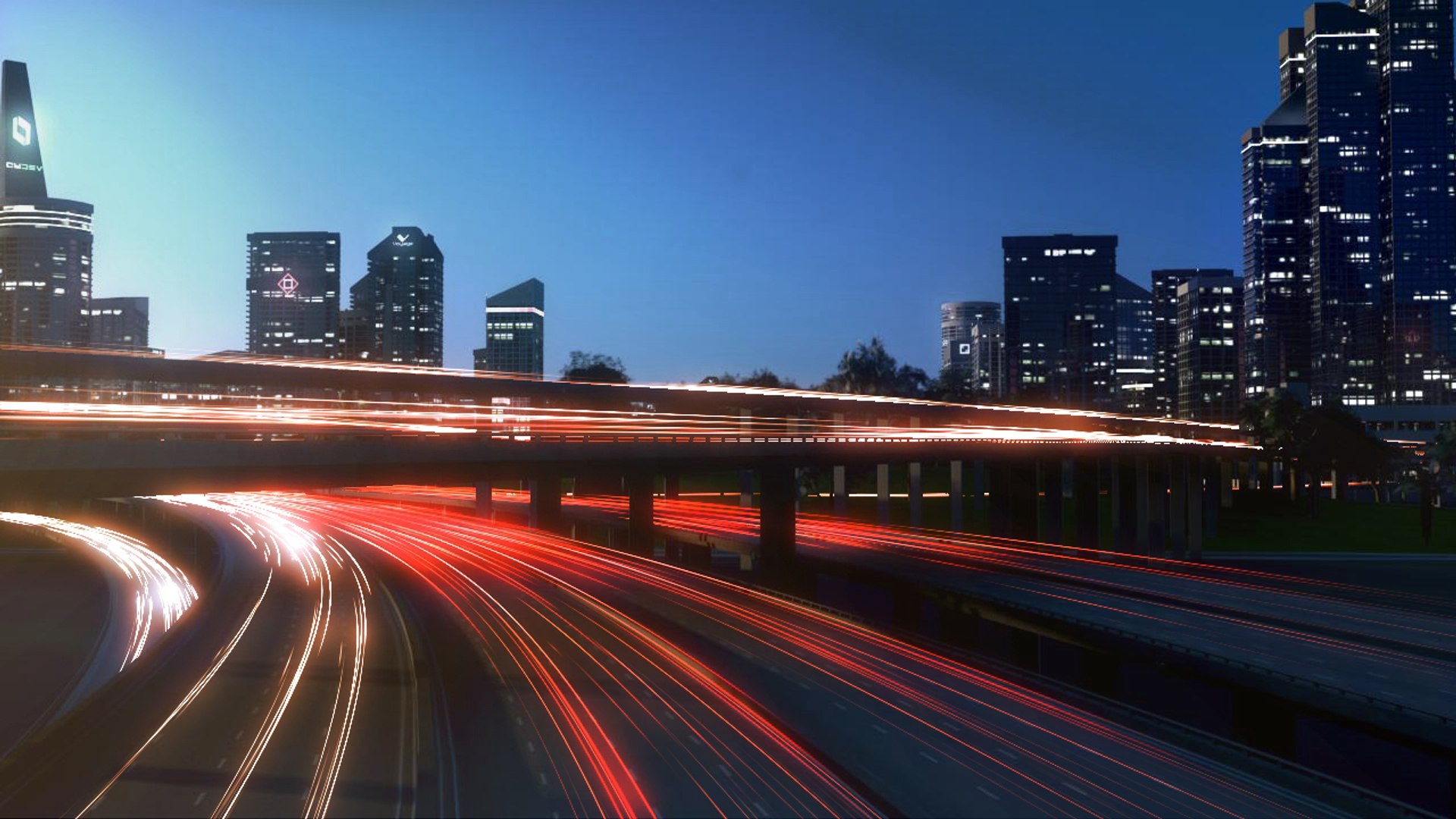 Freeway City Environment Road 3D - TurboSquid 1339703