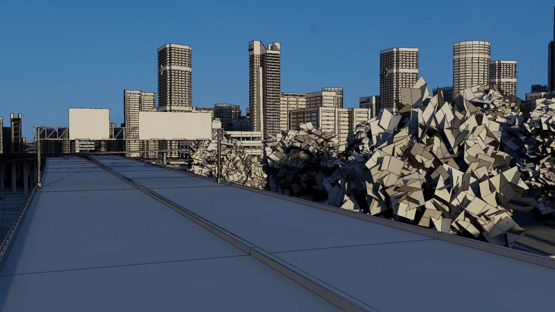 Freeway City Environment Road 3D - TurboSquid 1339703