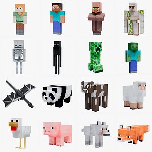 Rigged Minecraft 3D Models With Enhanced License Tiers For Download ...