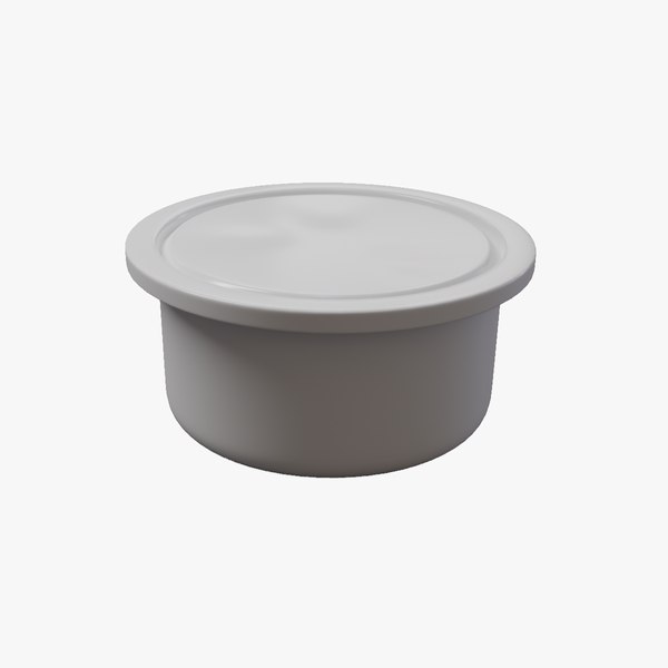 Round Plastic Container Solid 3D - TurboSquid 2001419